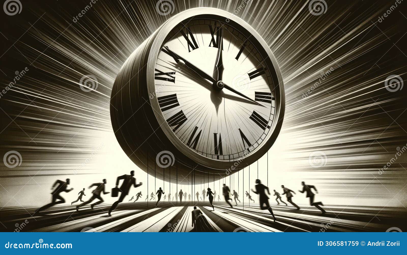 Time Pressure and the Race Against the Clock Stock Image - Image of ...