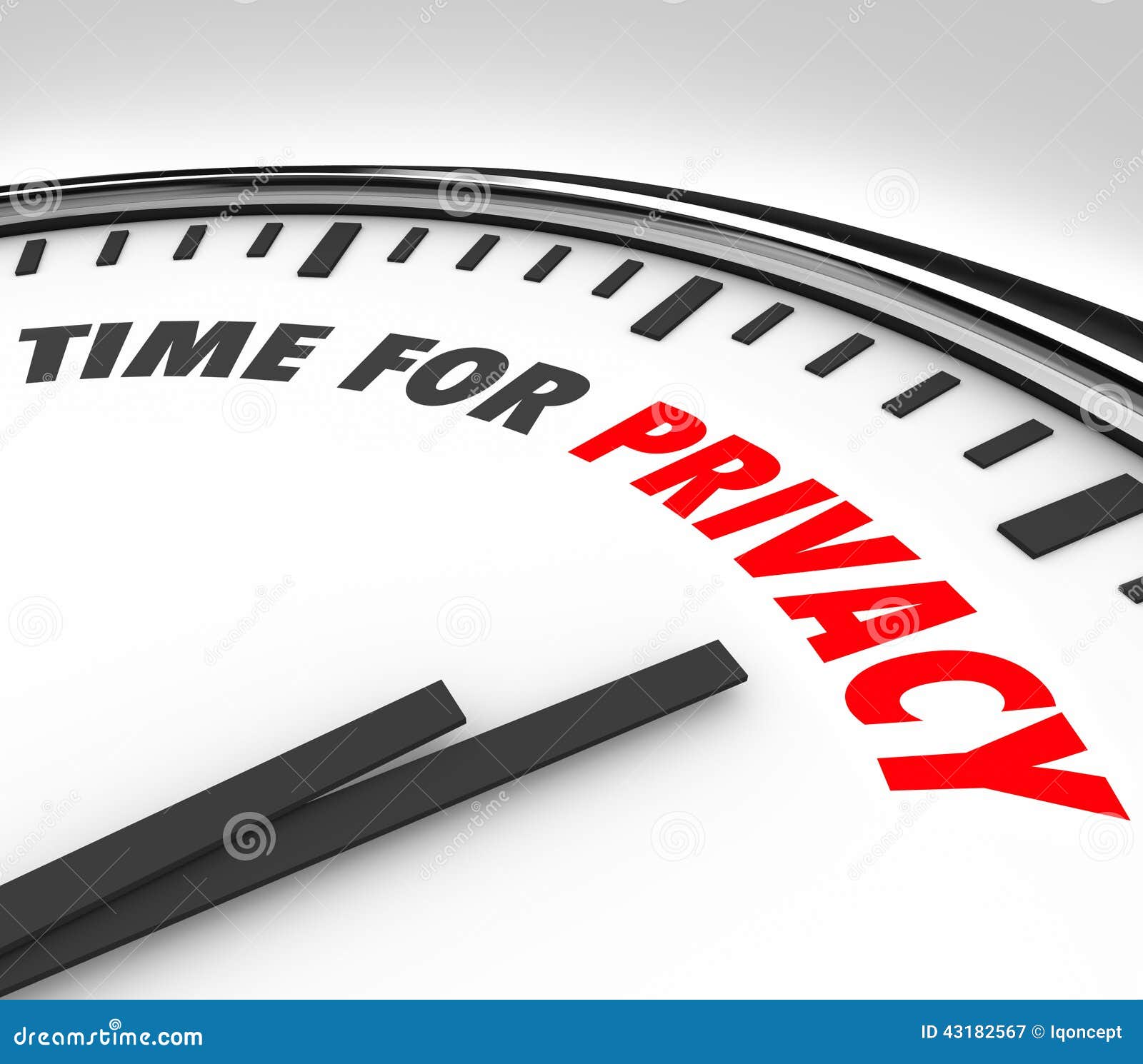 Time for Privacy Clock Protect Personal Sensitive Information Da Stock ...