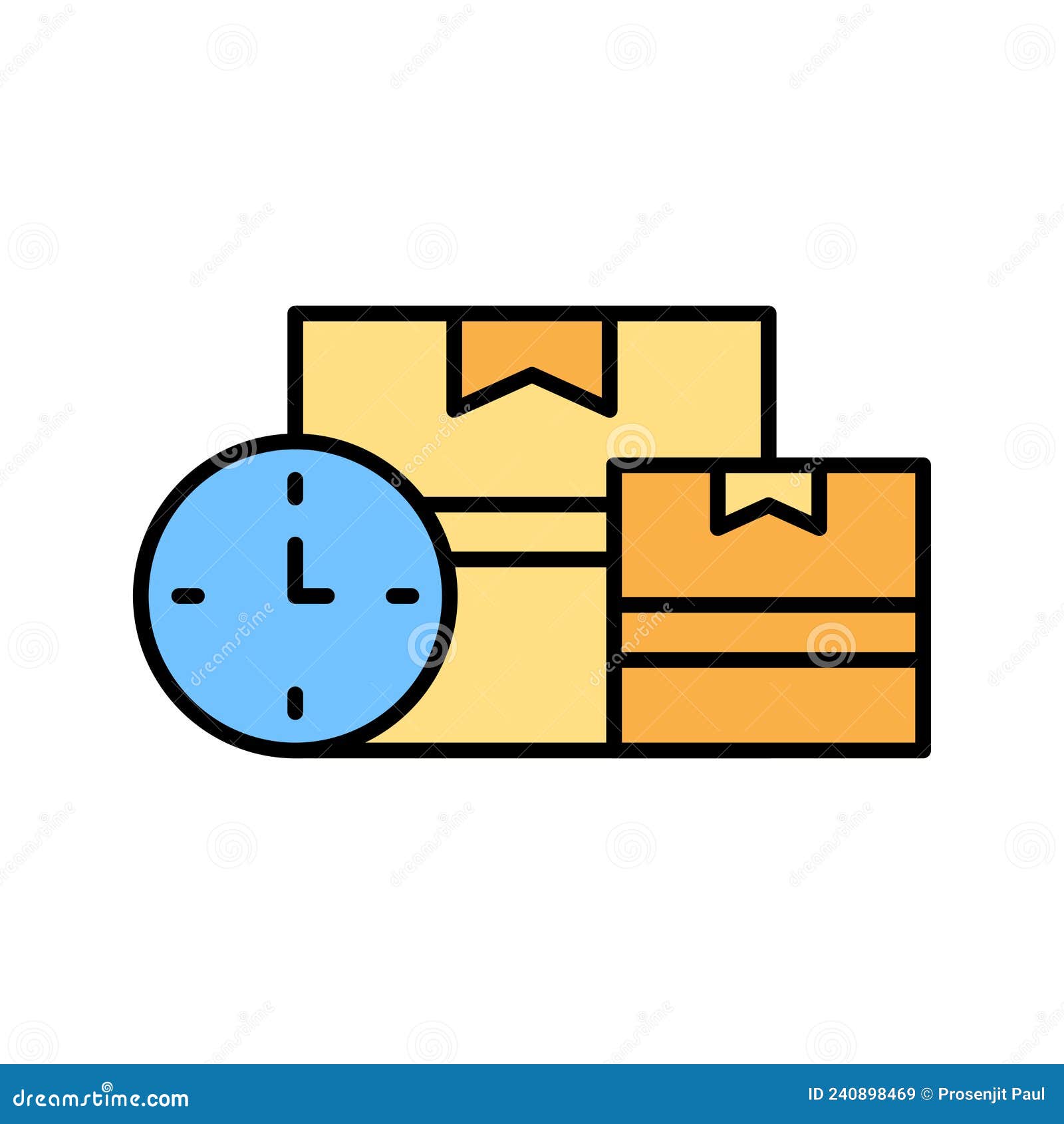 On Time Product Delivery Icon Stock Vector - Illustration of symbol ...