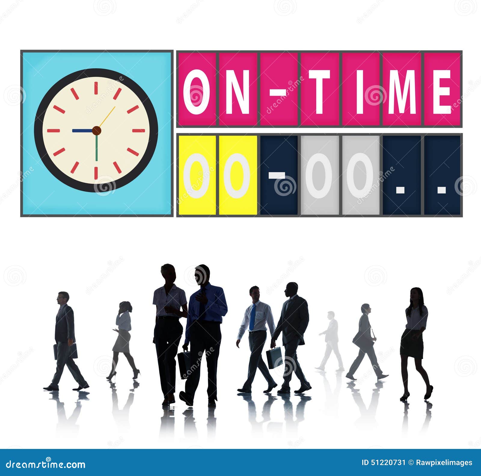 On Time Punctual Efficiency Organization Management Concept Stock Image ...