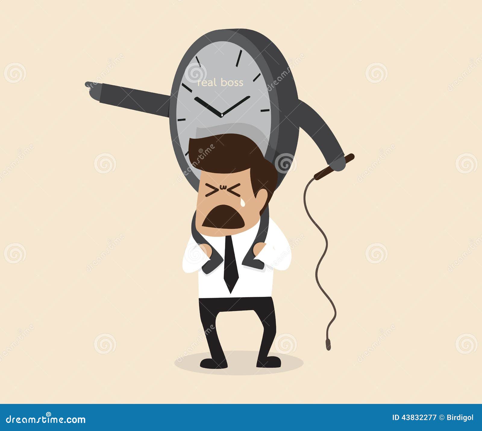Time is Real boss stock vector. Illustration of caucasian - 43832277