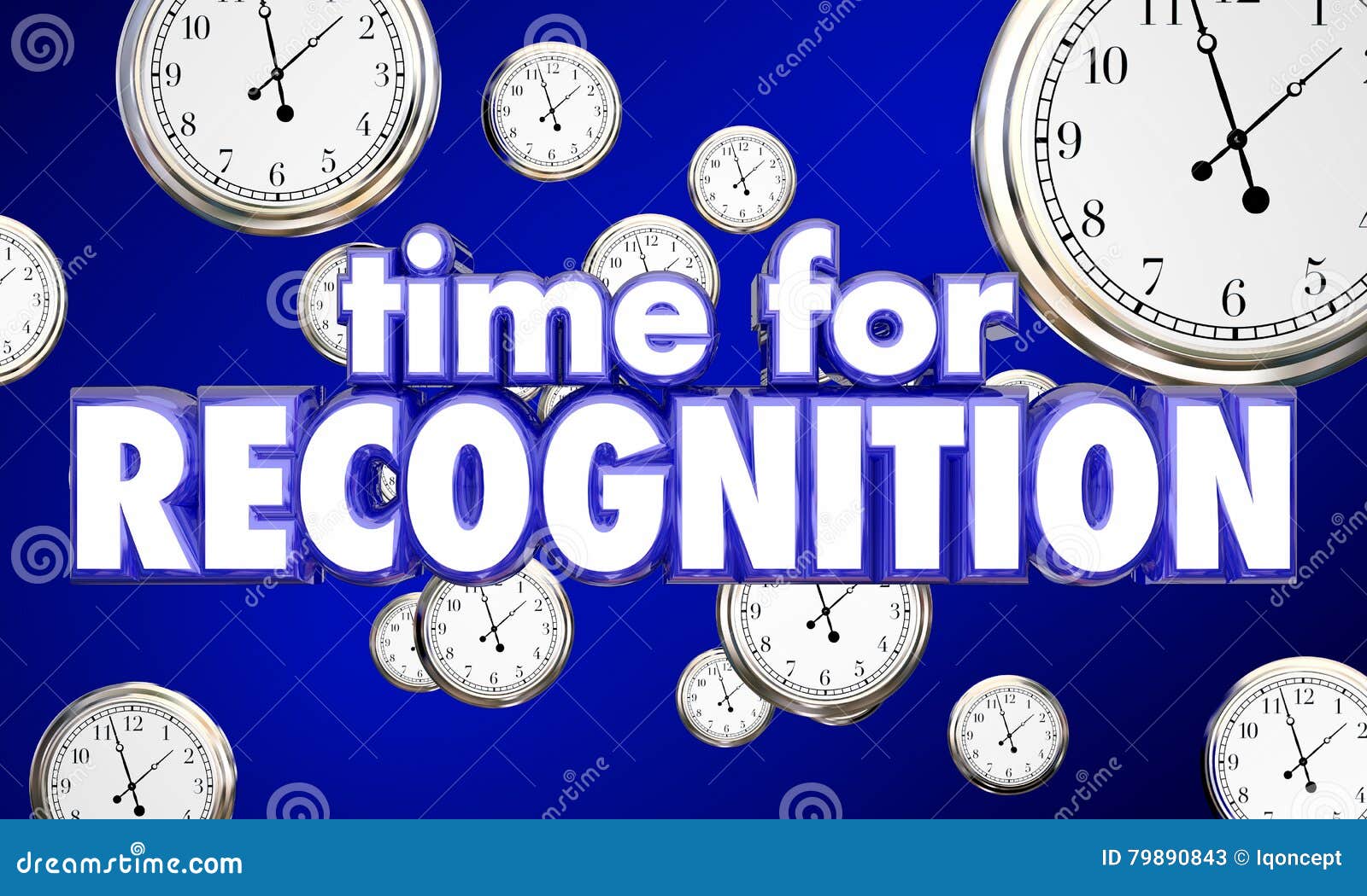 Time for Recognition Appreciation Clocks Honor Stock Illustration ...