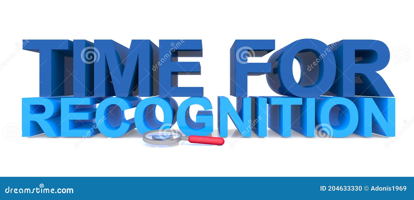 Time for Recognition on White Stock Photo - Image of acceptance ...