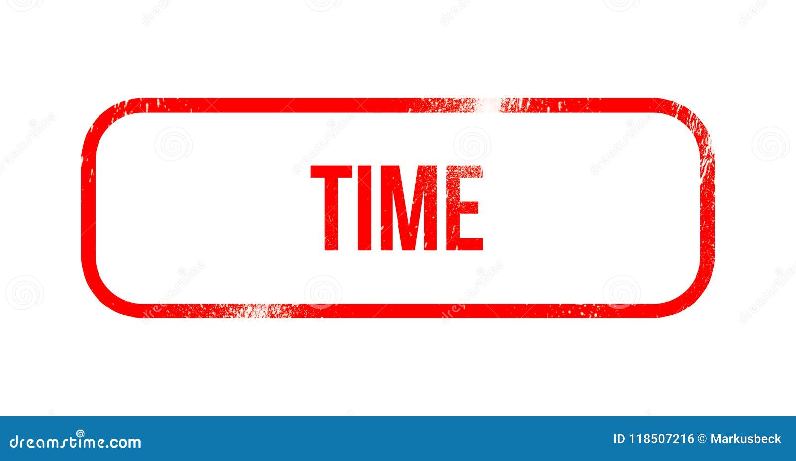 Time - Red Grunge Rubber, Stamp Stock Illustration - Illustration of ...