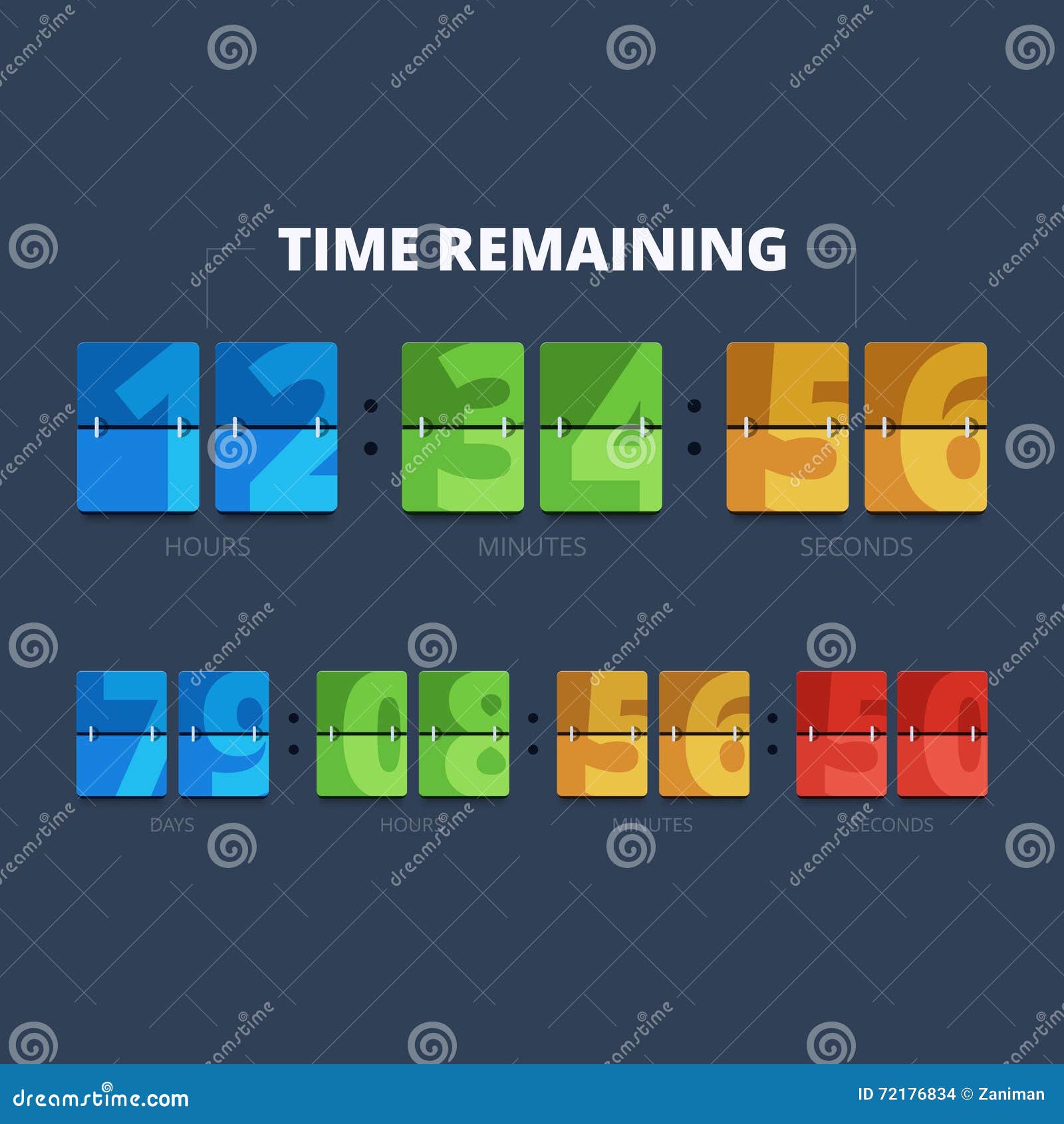 Time Remaining Illustration. Stock Vector - Illustration of device ...