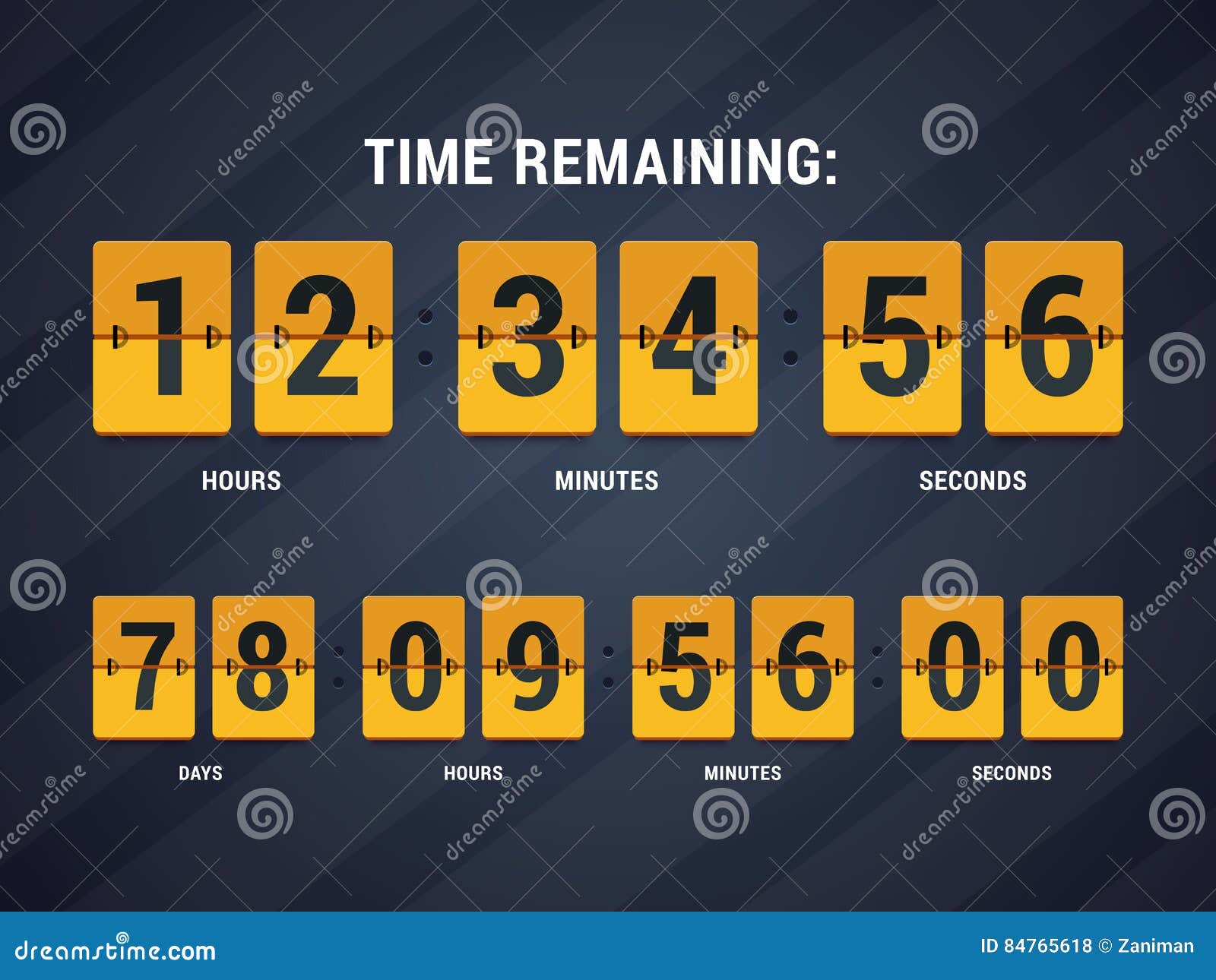 Time Remaining Illustration. Stock Vector - Illustration of count ...