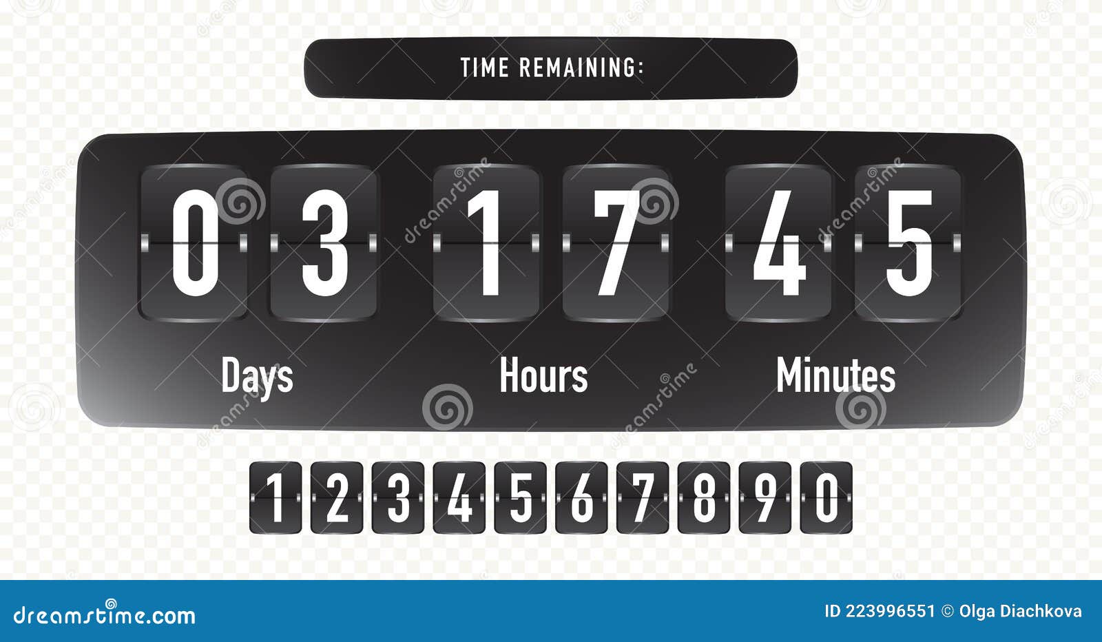 Time Remaining Template Vector Realistic Style Stock Vector ...