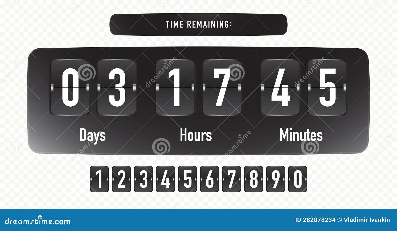Time Remaining Template Vector Realistic Style Stock Vector ...