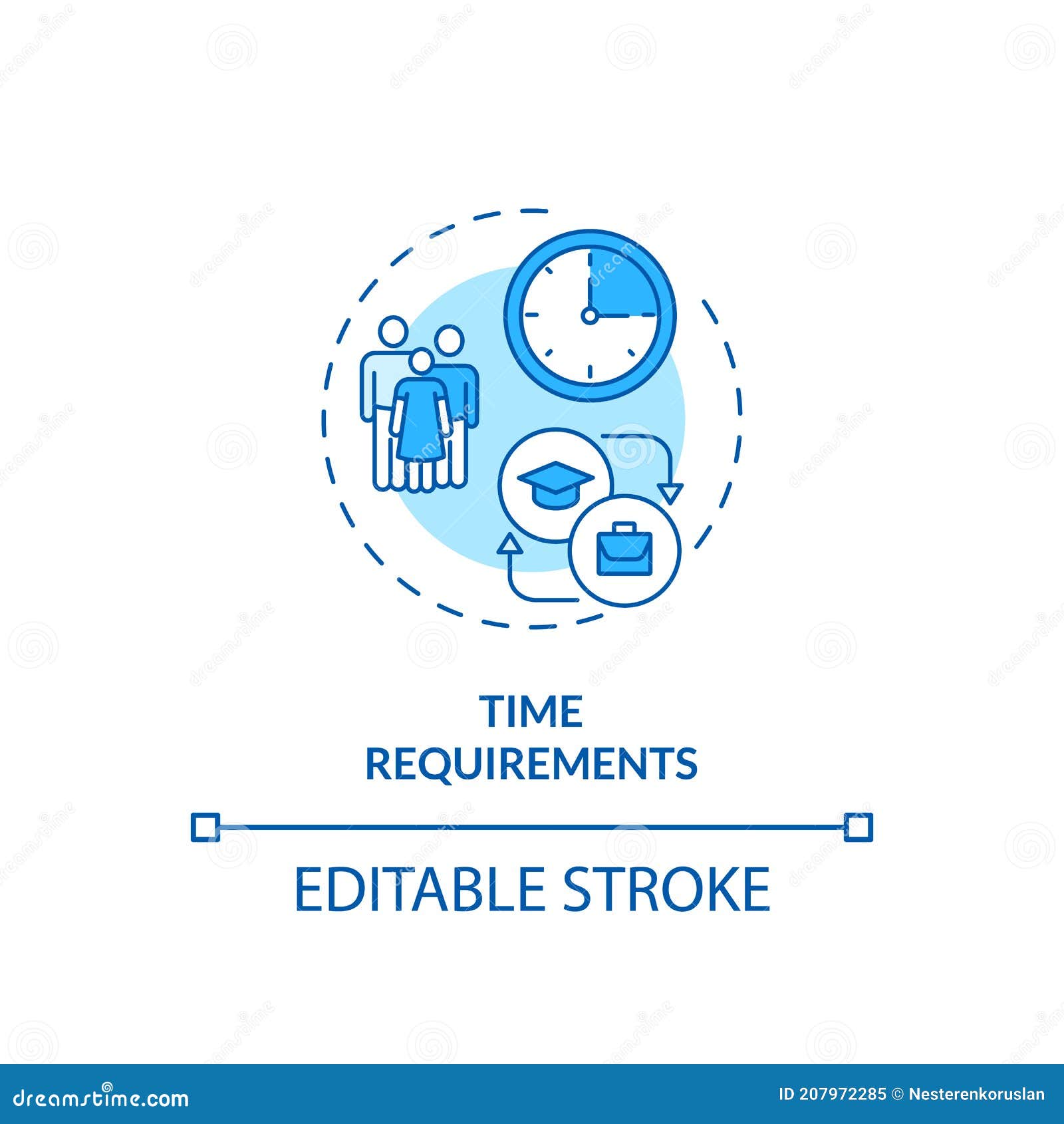 Time Requirements Concept Icon Stock Illustration - Illustration of ...