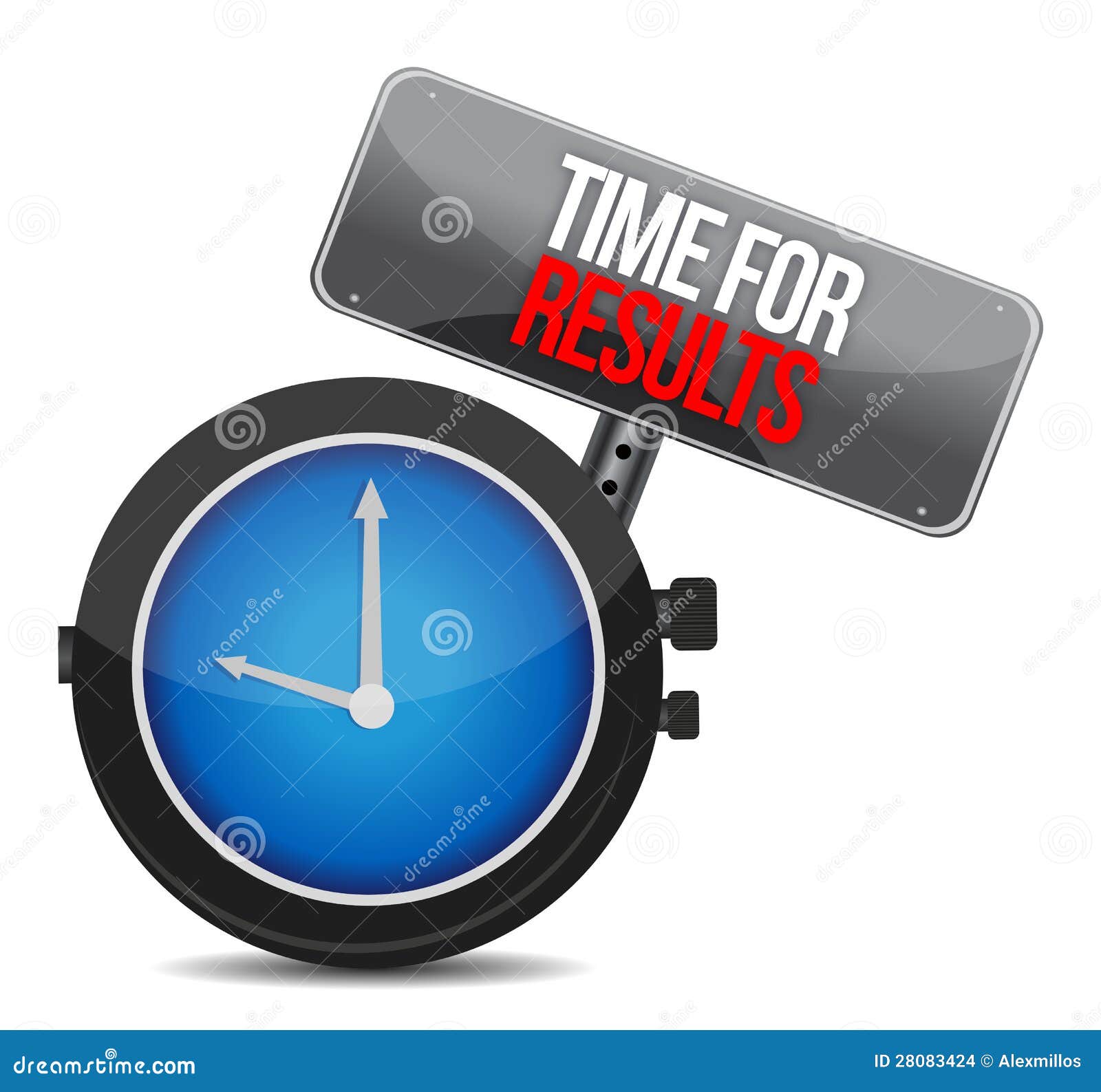 Time for Results Concept Clock Stock Illustration - Illustration of ...