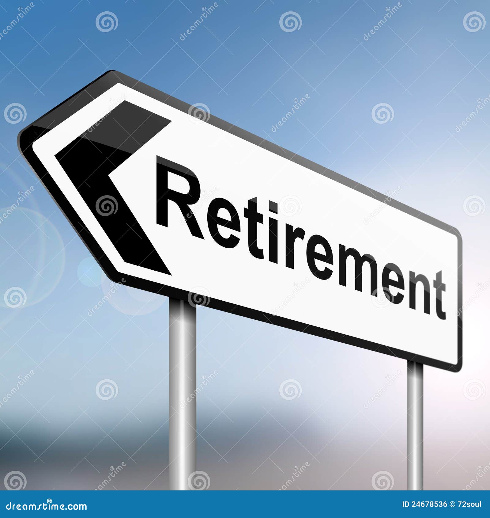 Time for retirement. stock illustration. Illustration of blue - 24678536