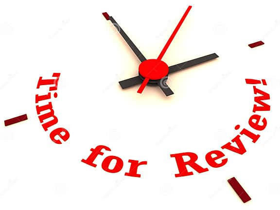 Time for review clock stock illustration. Illustration of business ...