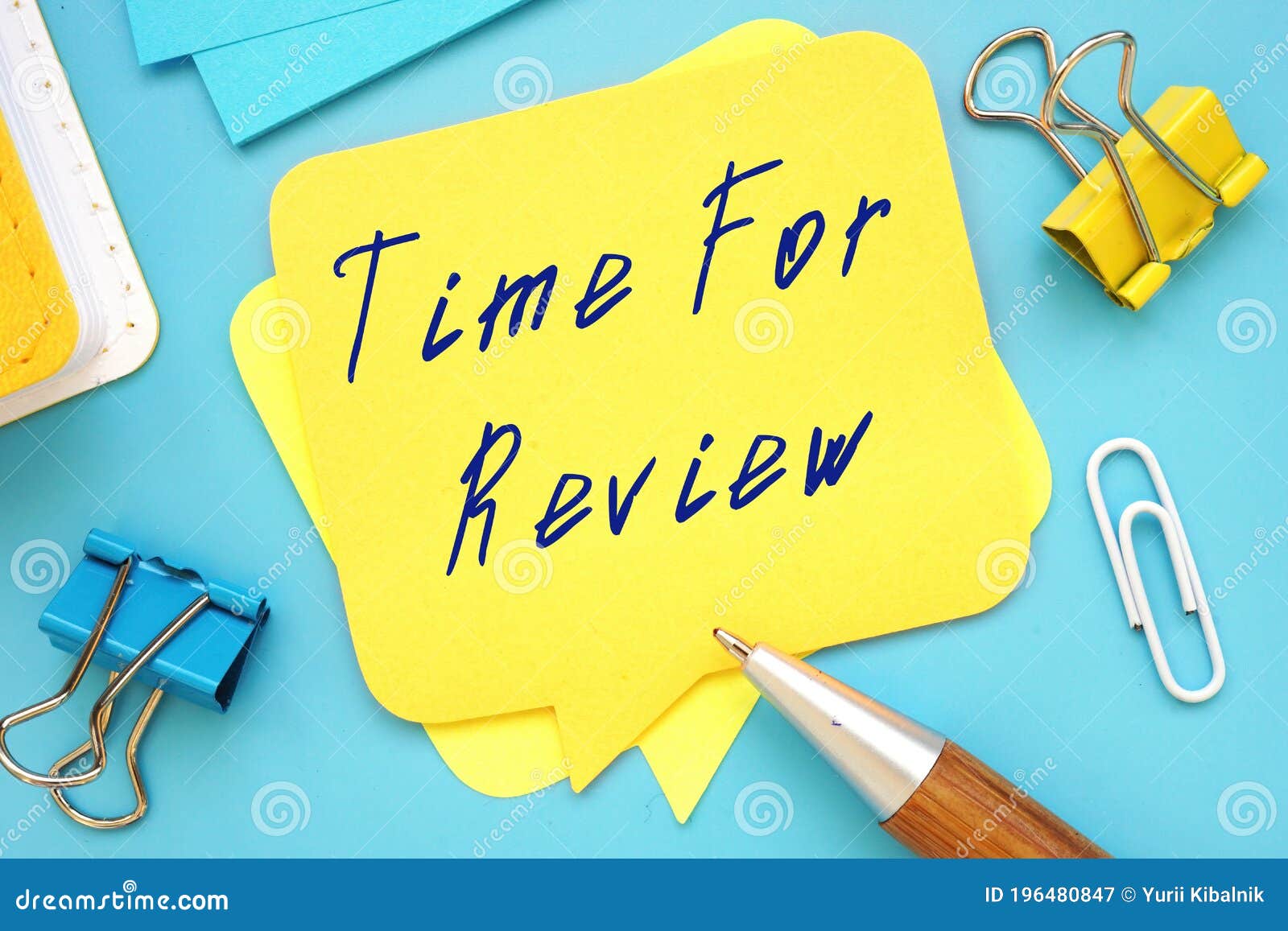 Time for Review Phrase on the Sheet Stock Image - Image of evolution ...