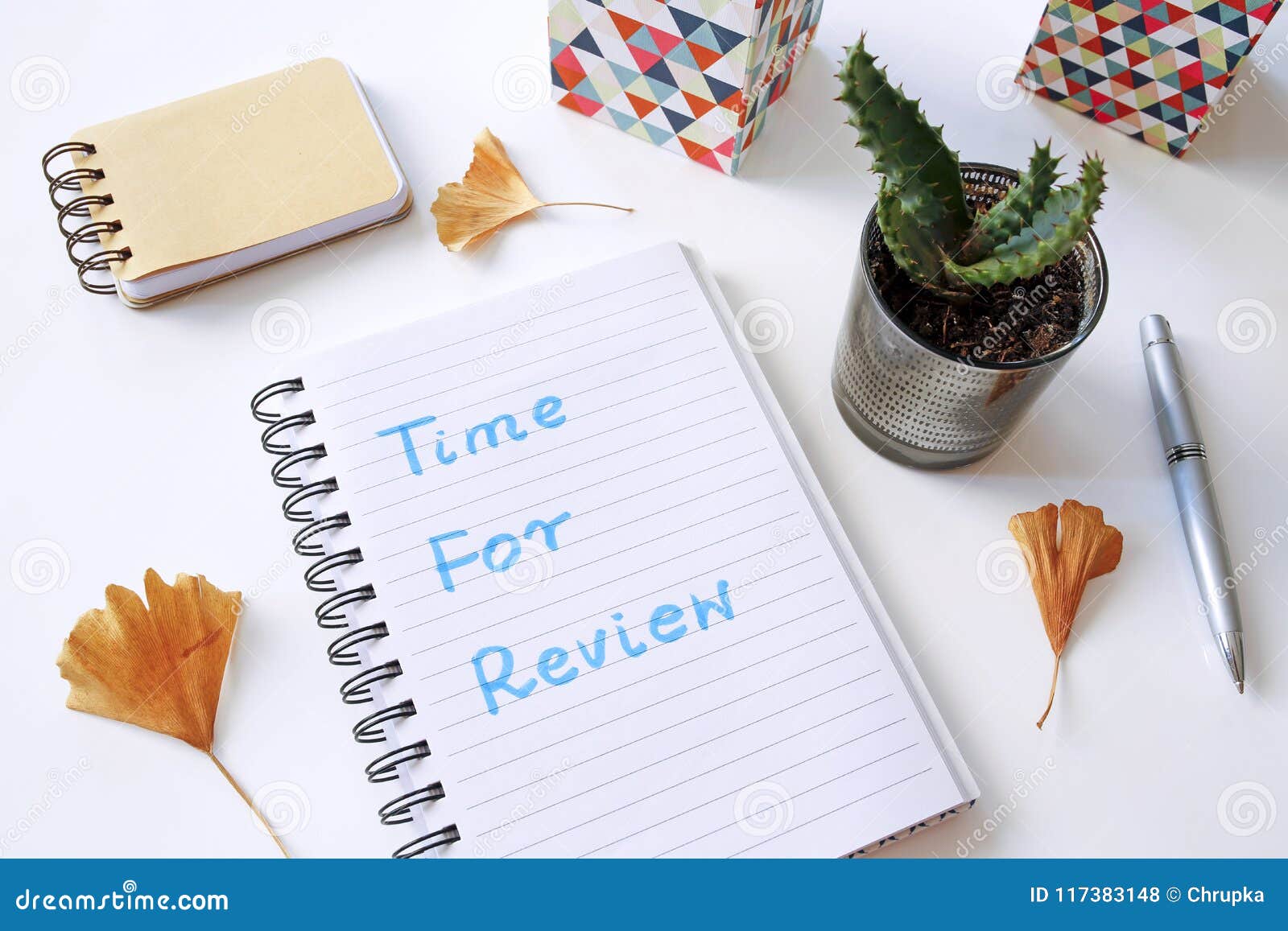Time for Review Written in Notebook Stock Photo - Image of advice ...