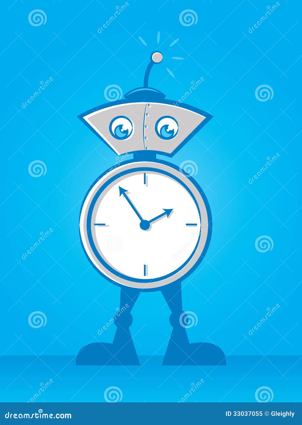 On Time Robot stock vector. Illustration of mechanical - 33037055