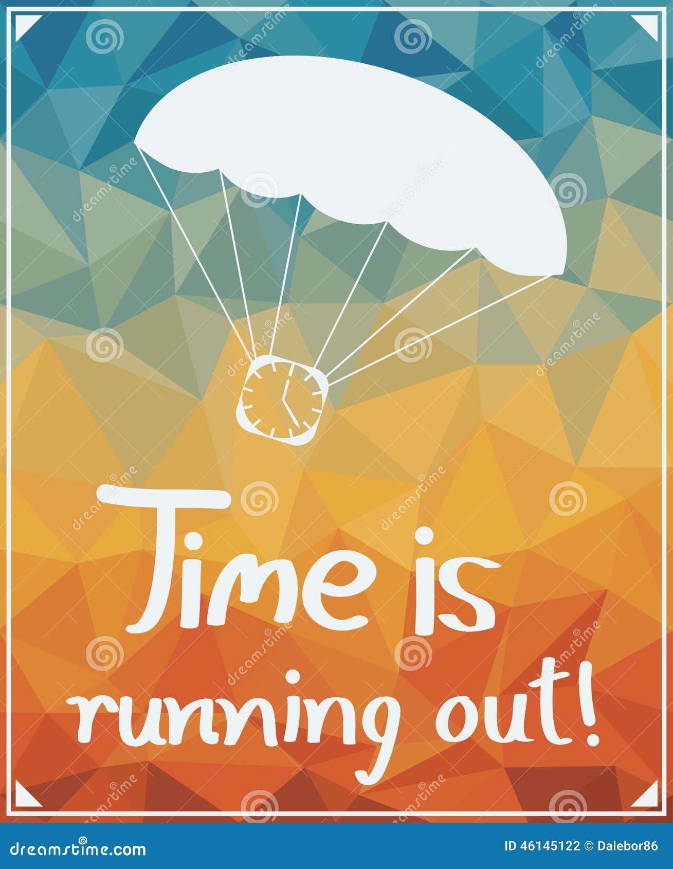 Time is running out! stock vector. Illustration of colorful - 46145122