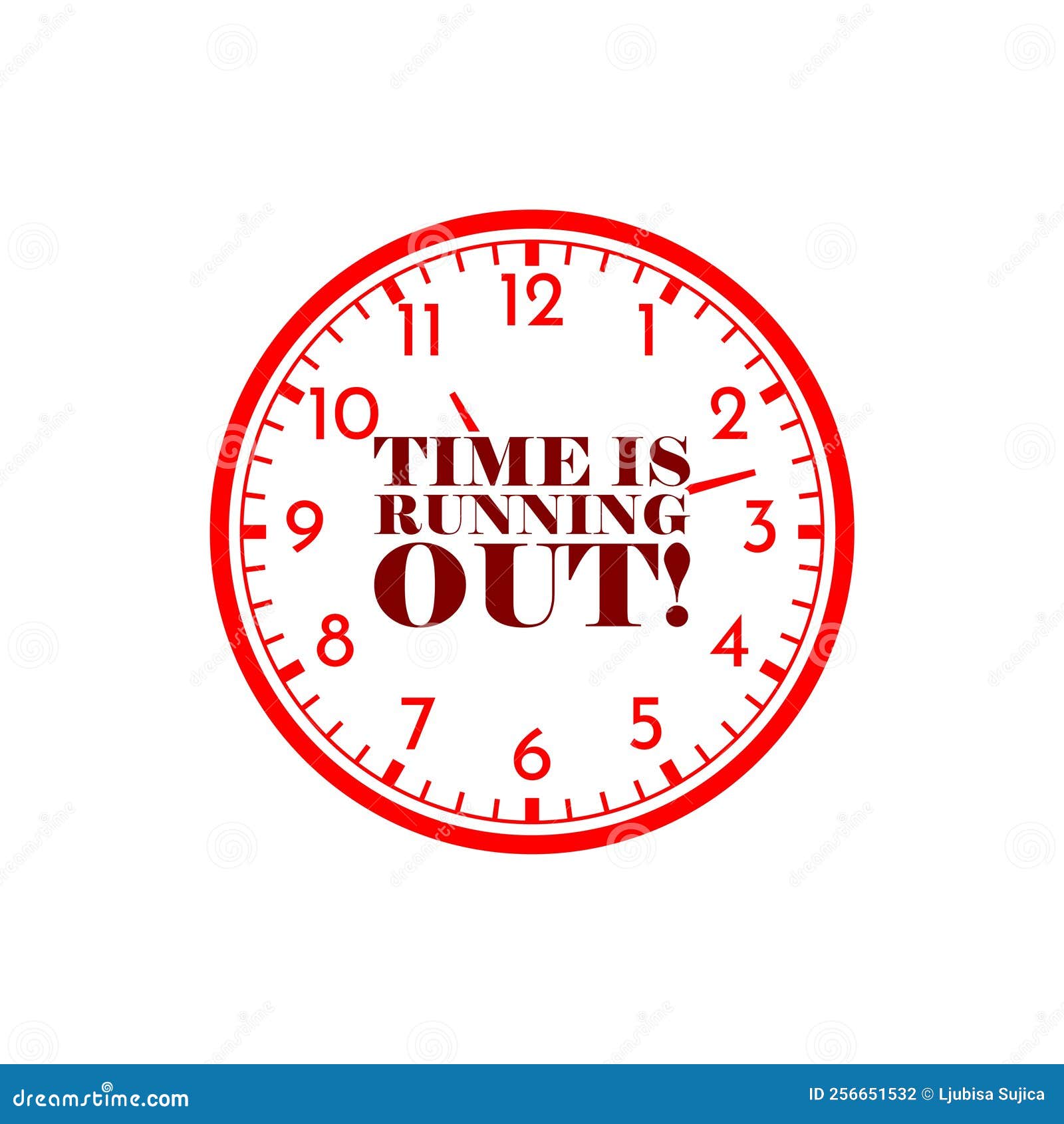 Time is Running Out Concept Isolated on White Background Stock Vector ...