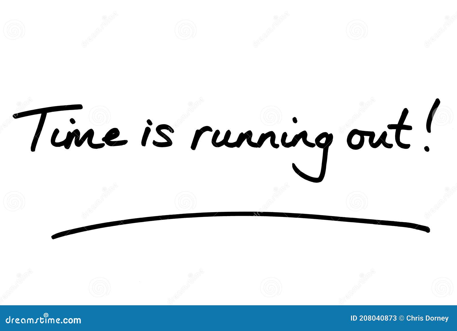 Time is running out stock illustration. Illustration of handwritten ...