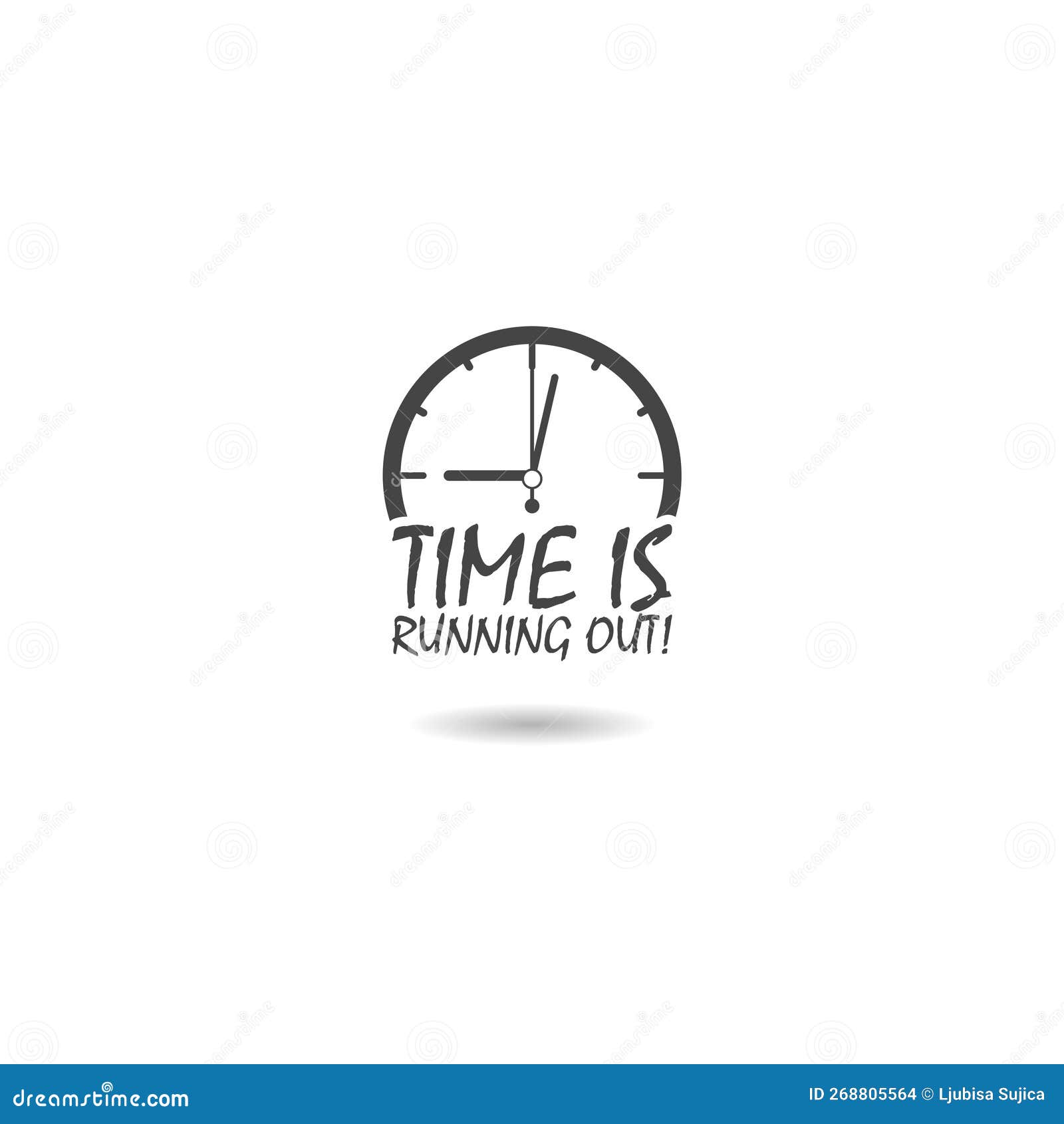 Time is Running Out Icon with Shadow Stock Vector - Illustration of ...
