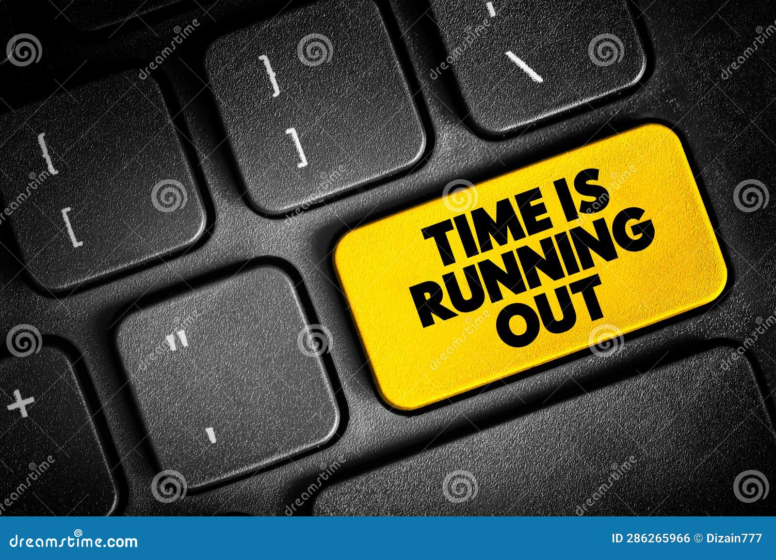 Time is Running Out Text Concept Button on Keyboard Stock Photo - Image ...