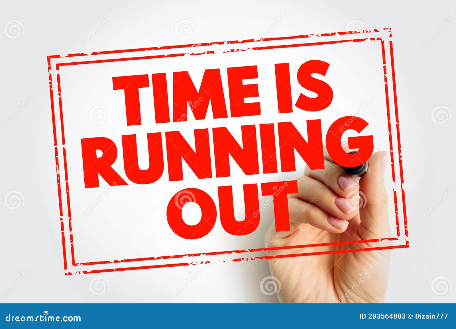 Time is Running Out Text Stamp Concept for Presentations and Reports ...