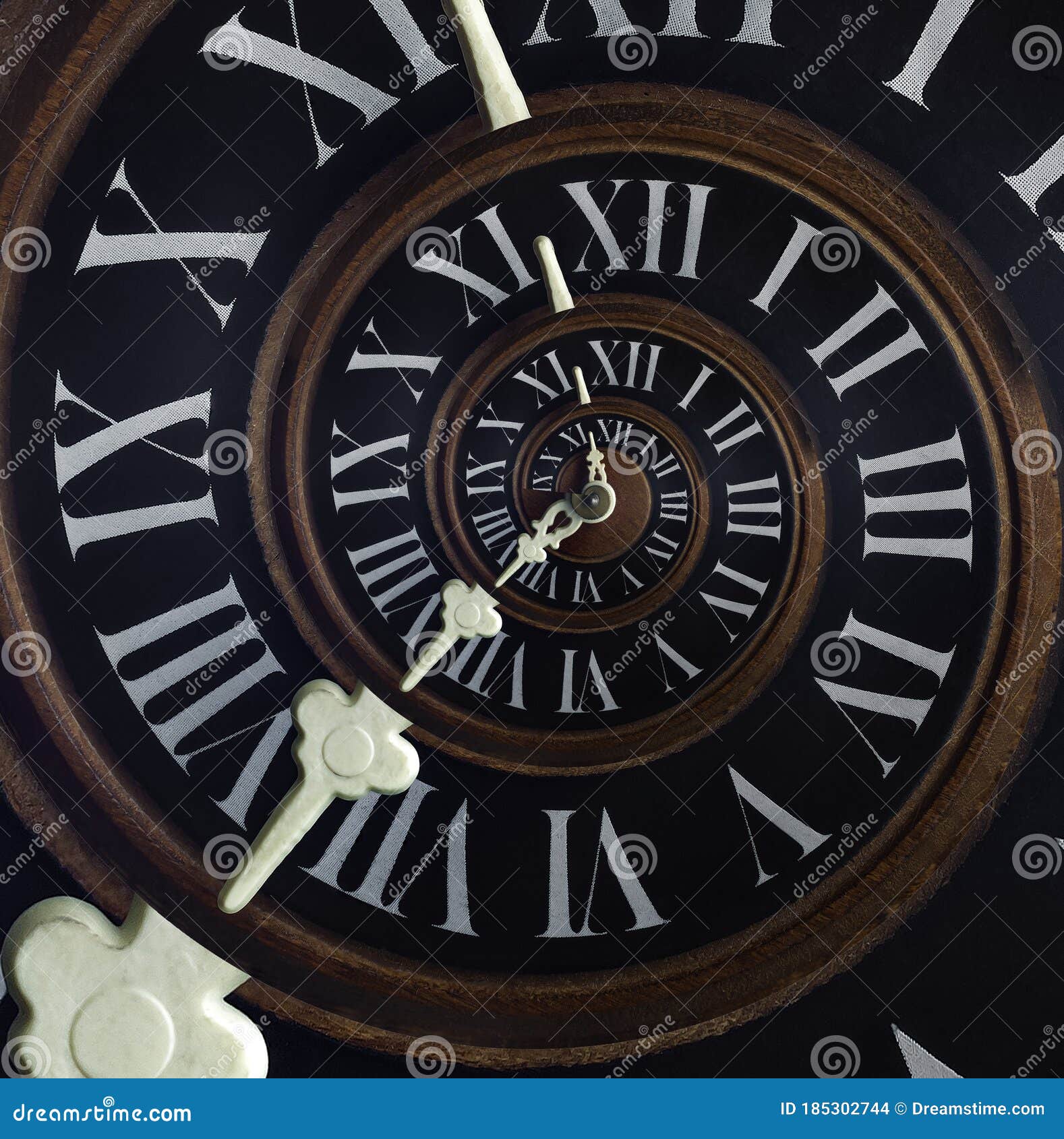 Time Running in a Spiral. Infinity of Time Stock Photo - Image of ...