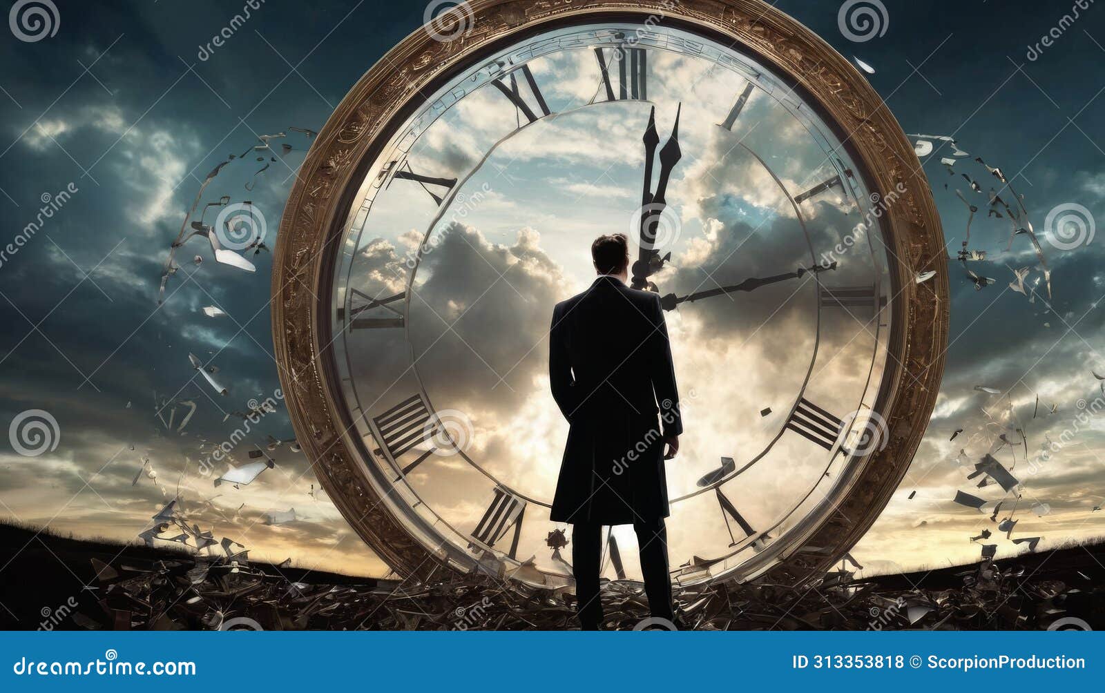 Time s Echo in Eternity stock photo. Image of dawn, fleeting - 313353818