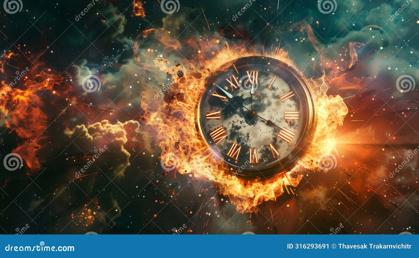 Time S End: a Clock Burns in the Infinite Void, Making Good Use of Your ...