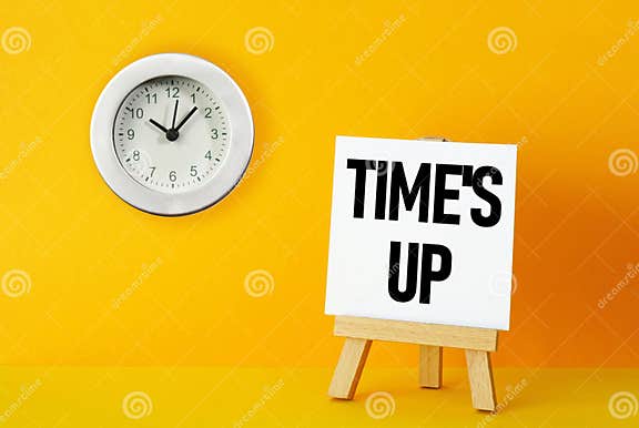 Time S Up is Shown Using the Text Stock Photo - Image of timer ...