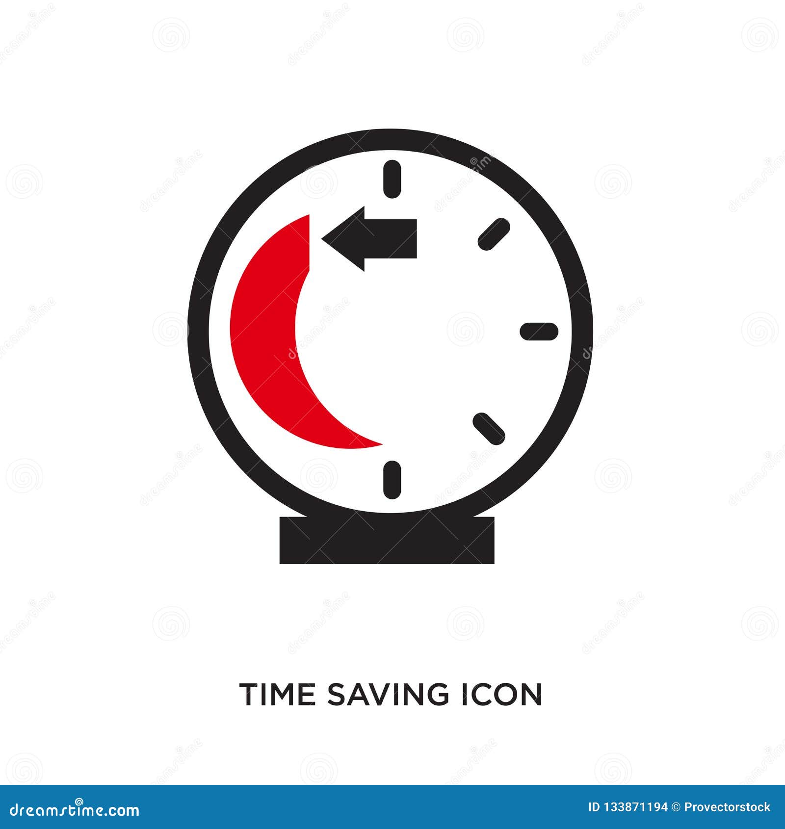 Time saving icon stock vector. Illustration of symbol - 133871194