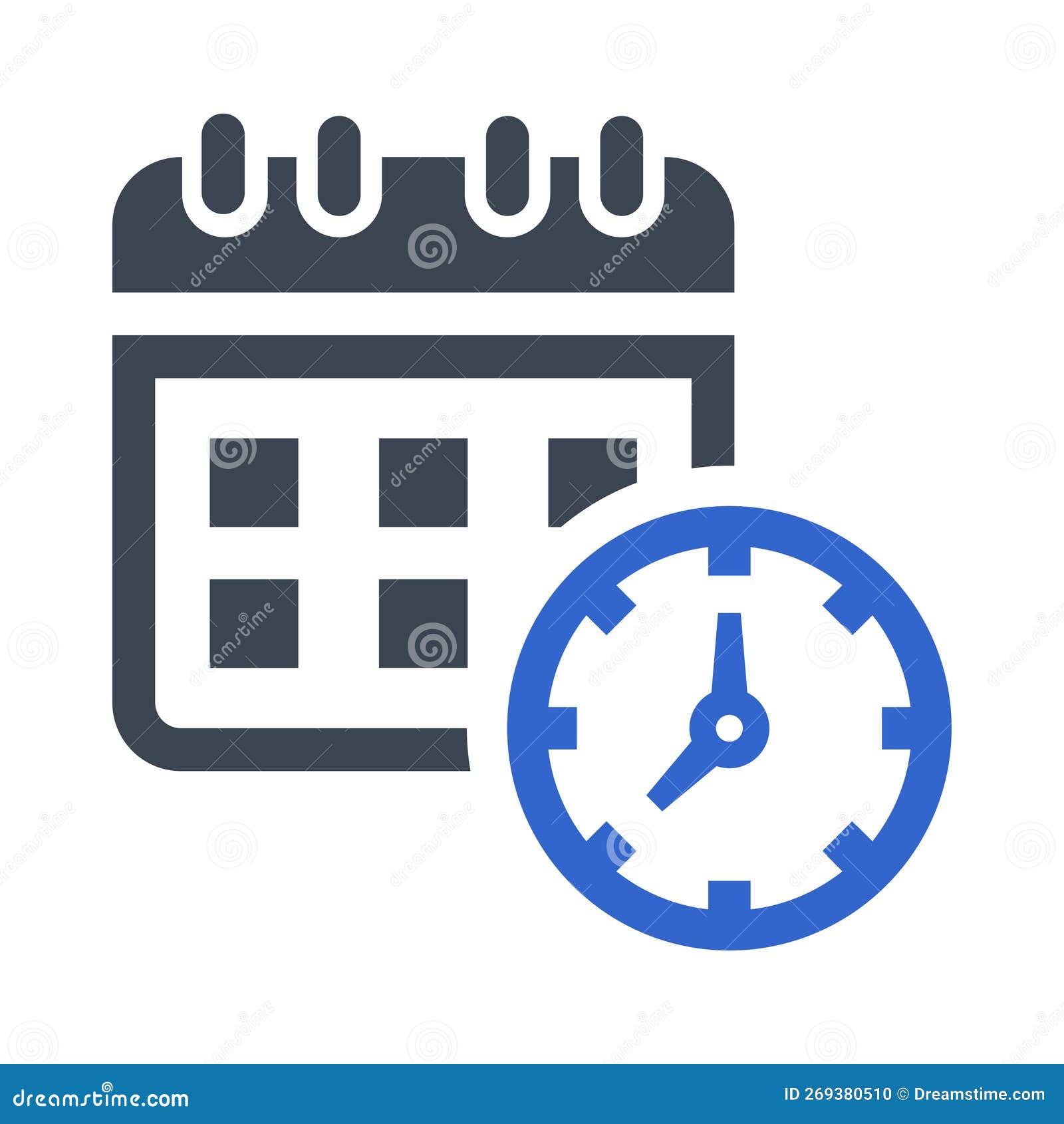 Time schedule icon stock vector. Illustration of clock - 269380510