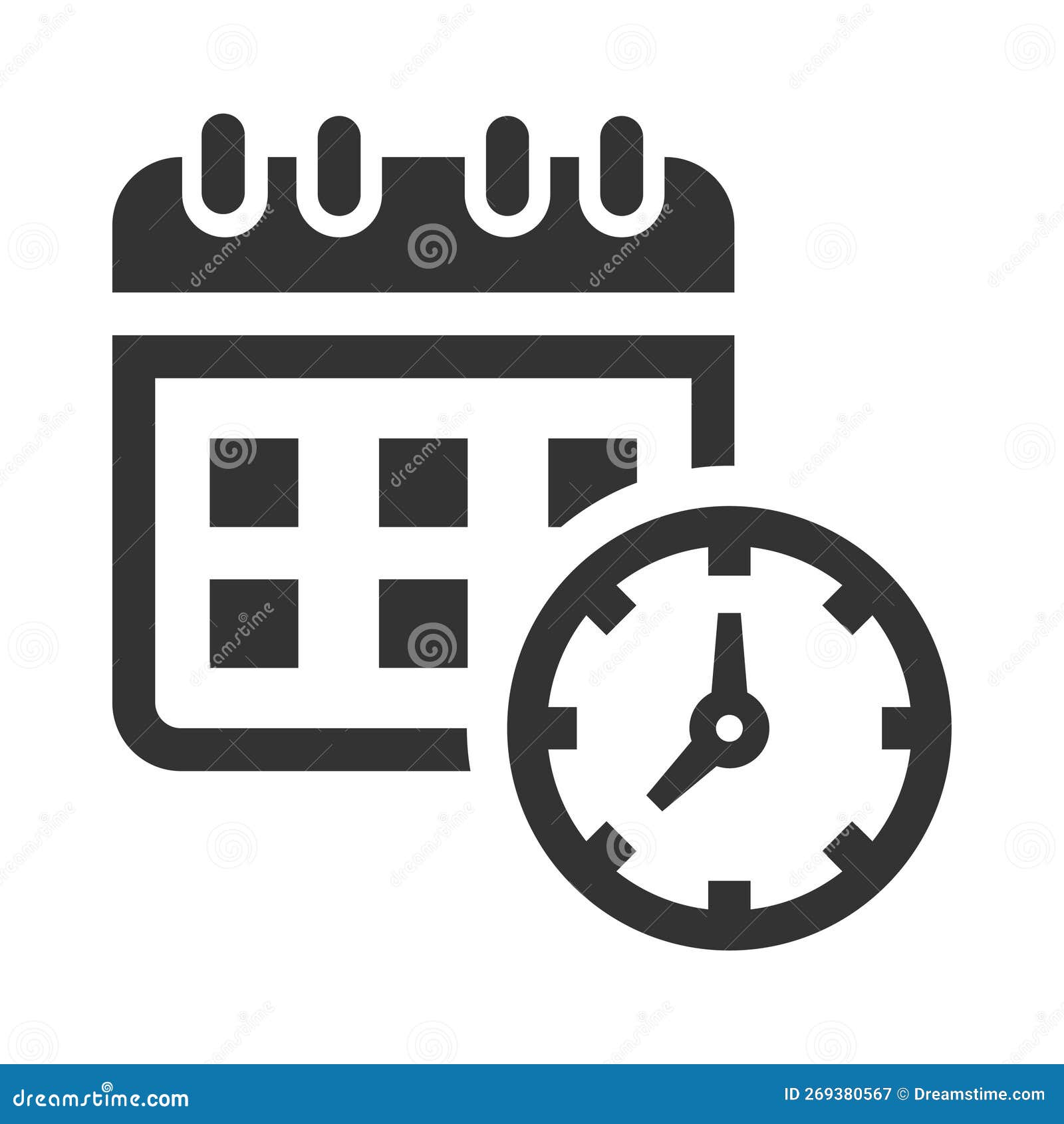 Time schedule icon stock vector. Illustration of month - 269380567