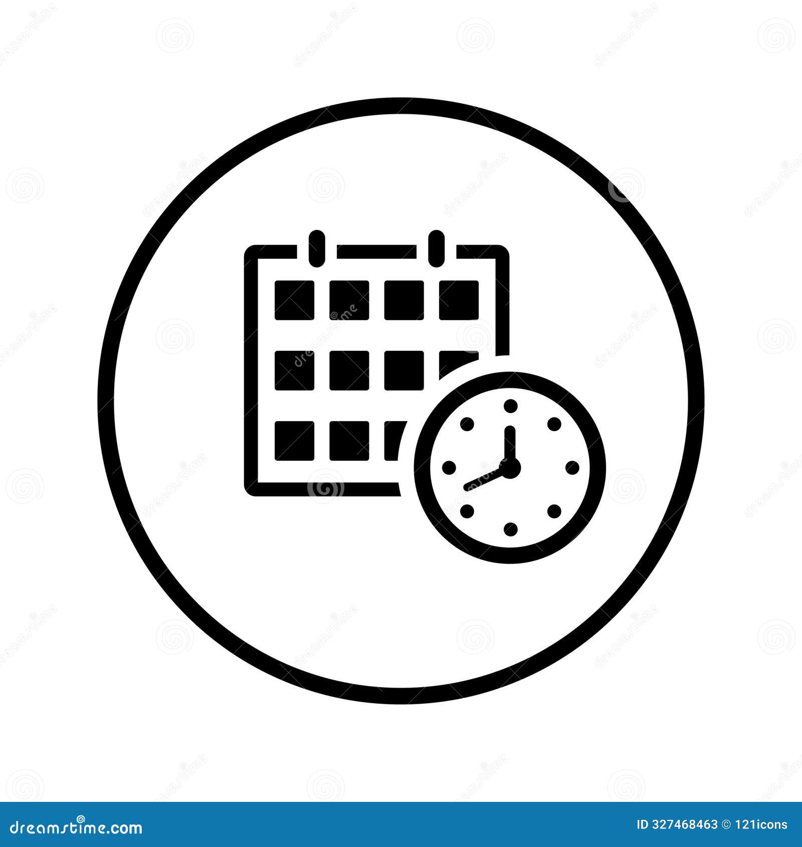 Time Schedule icon stock illustration. Illustration of calendar - 327468463