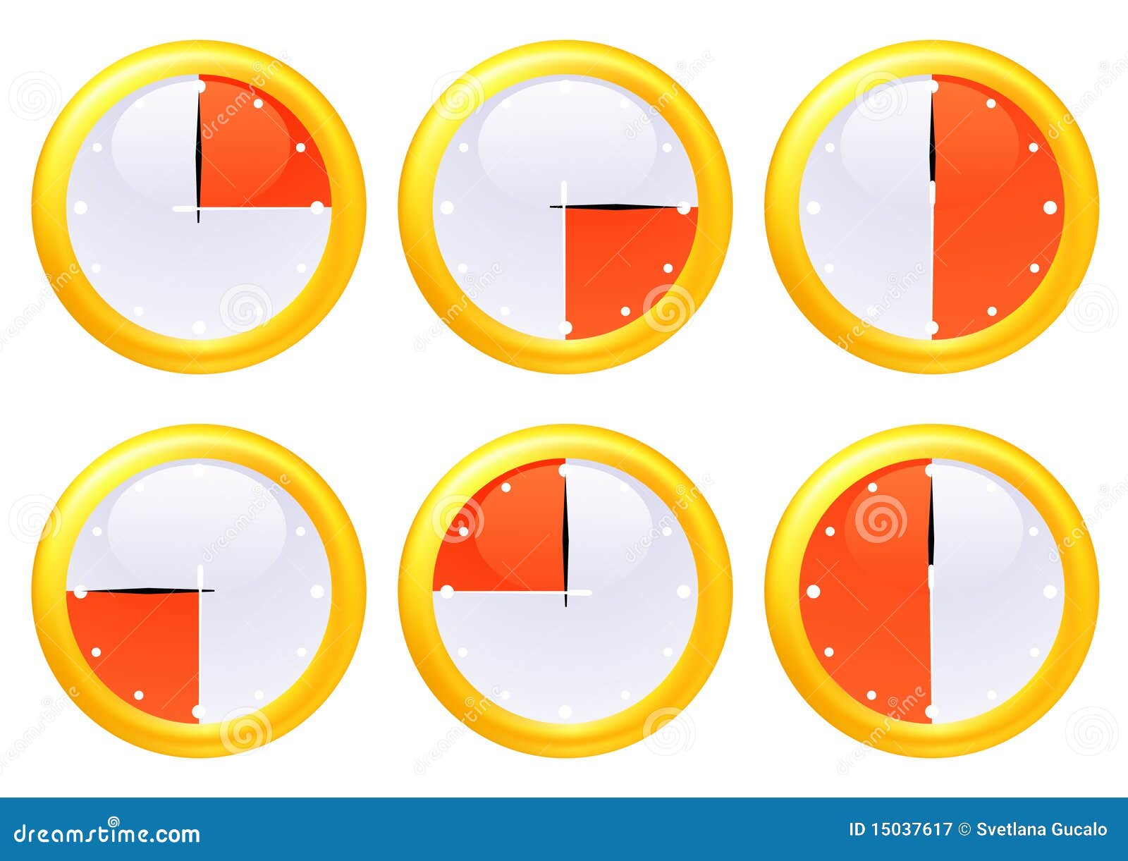 Time sections stock vector. Illustration of wait, icon - 15037617