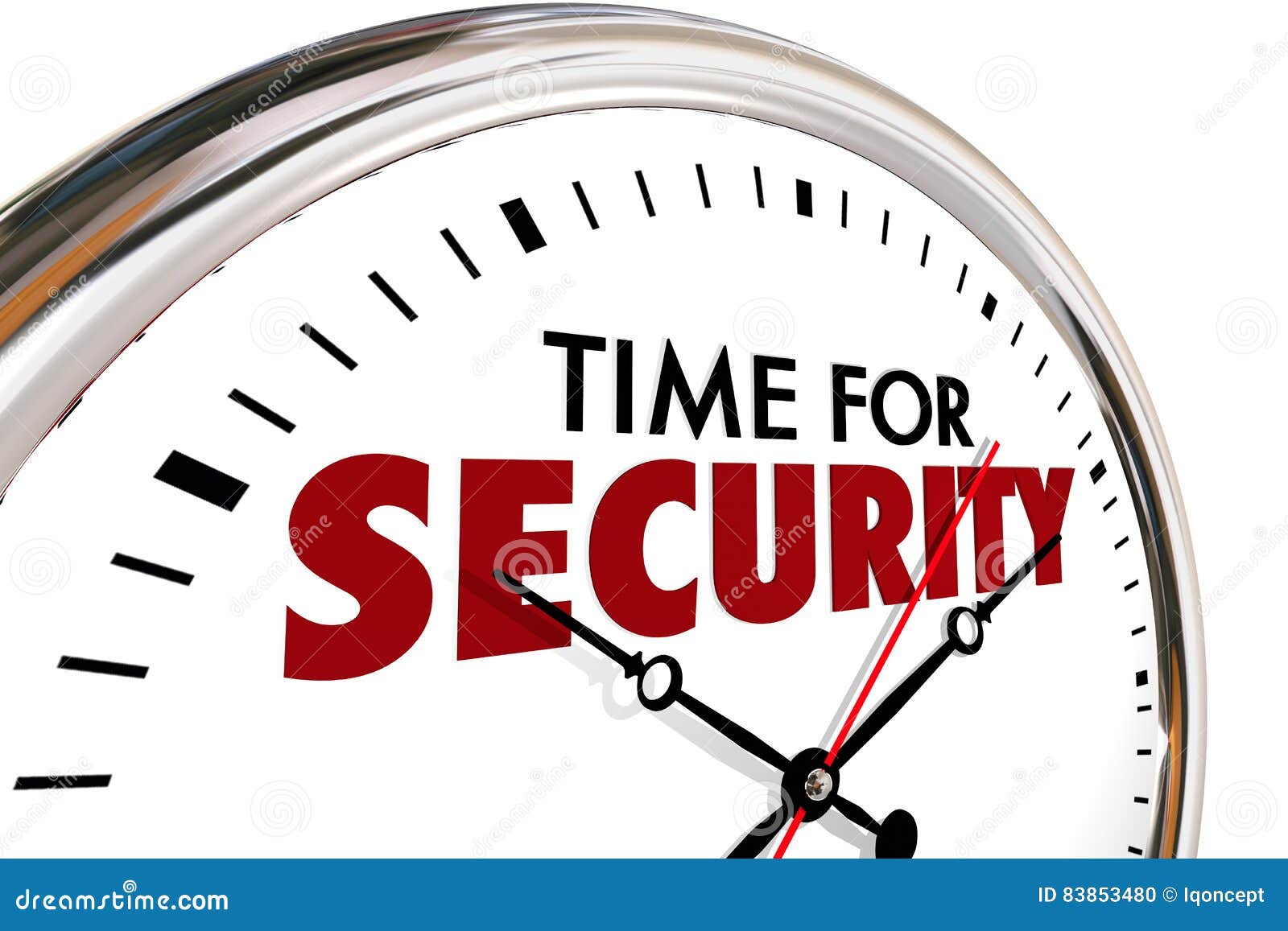 Time for Security Safety Protection Clock Stock Illustration ...