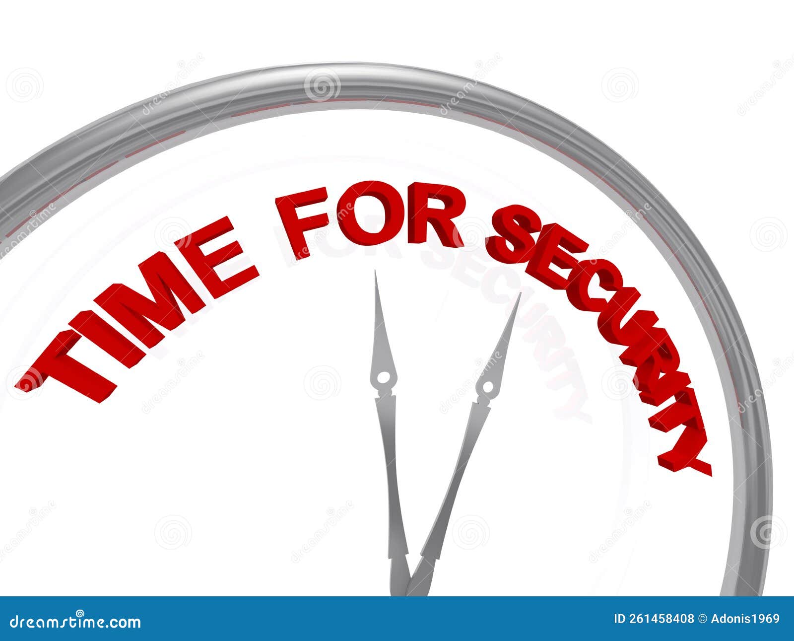 Time for Security Word on Clock Stock Illustration - Illustration of ...