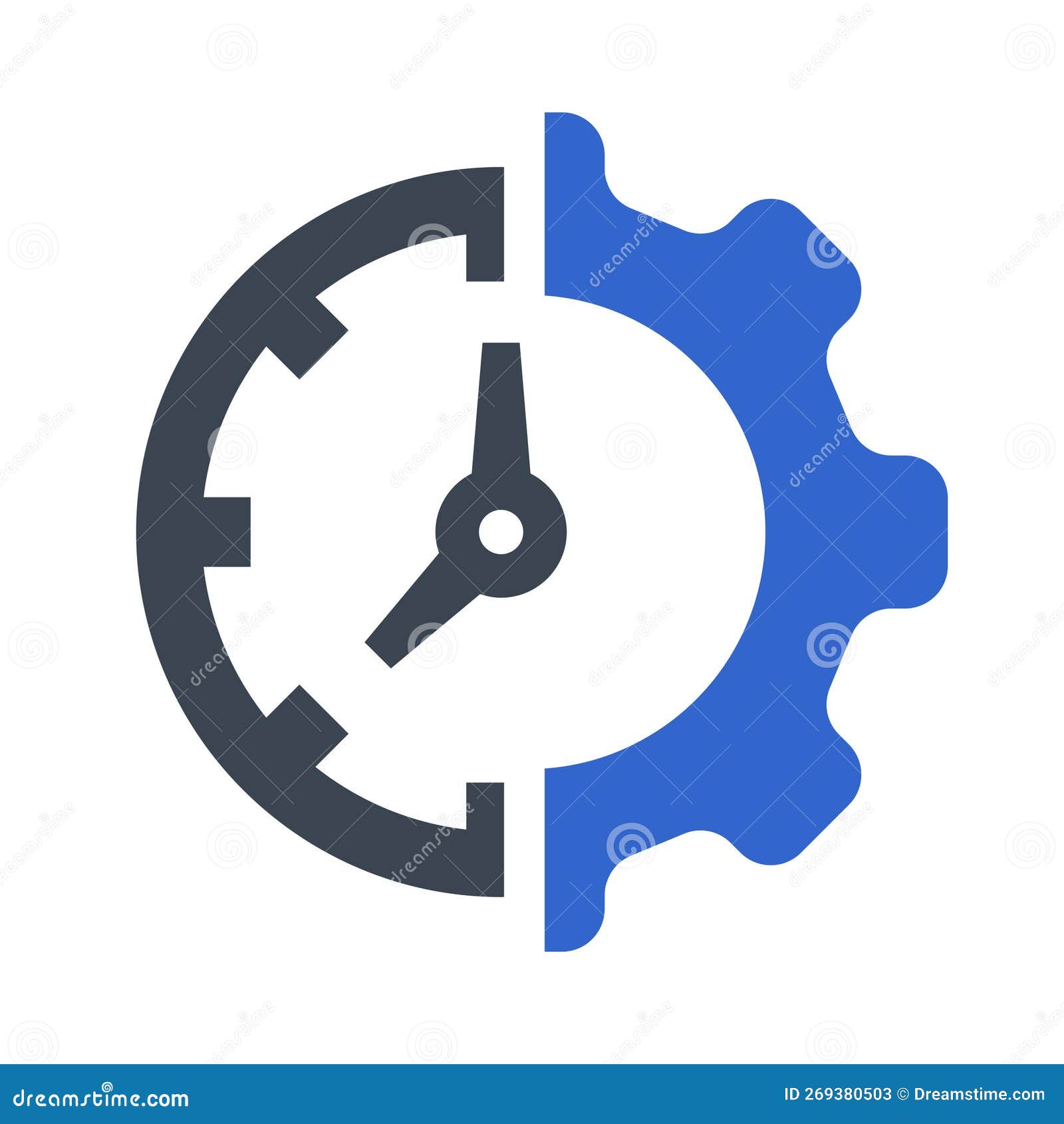 Time setup icon stock vector. Illustration of setting - 269380503