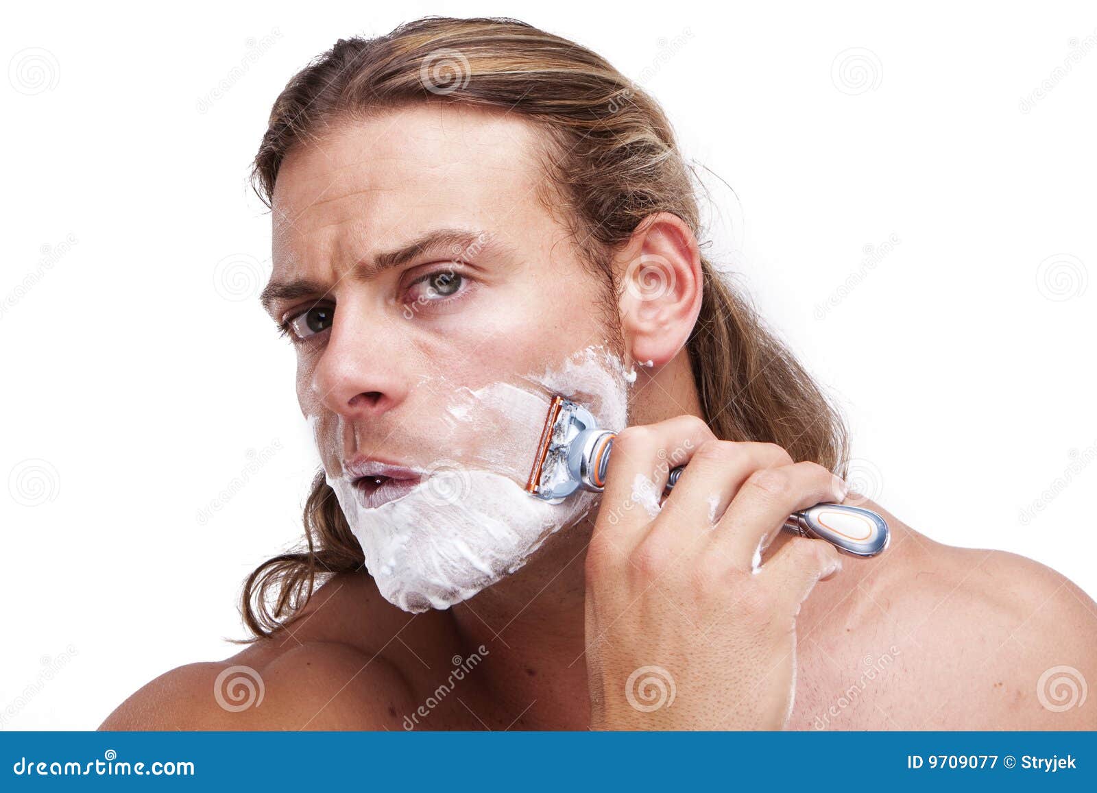 Time for shaving stock image. Image of casual, people - 9709077