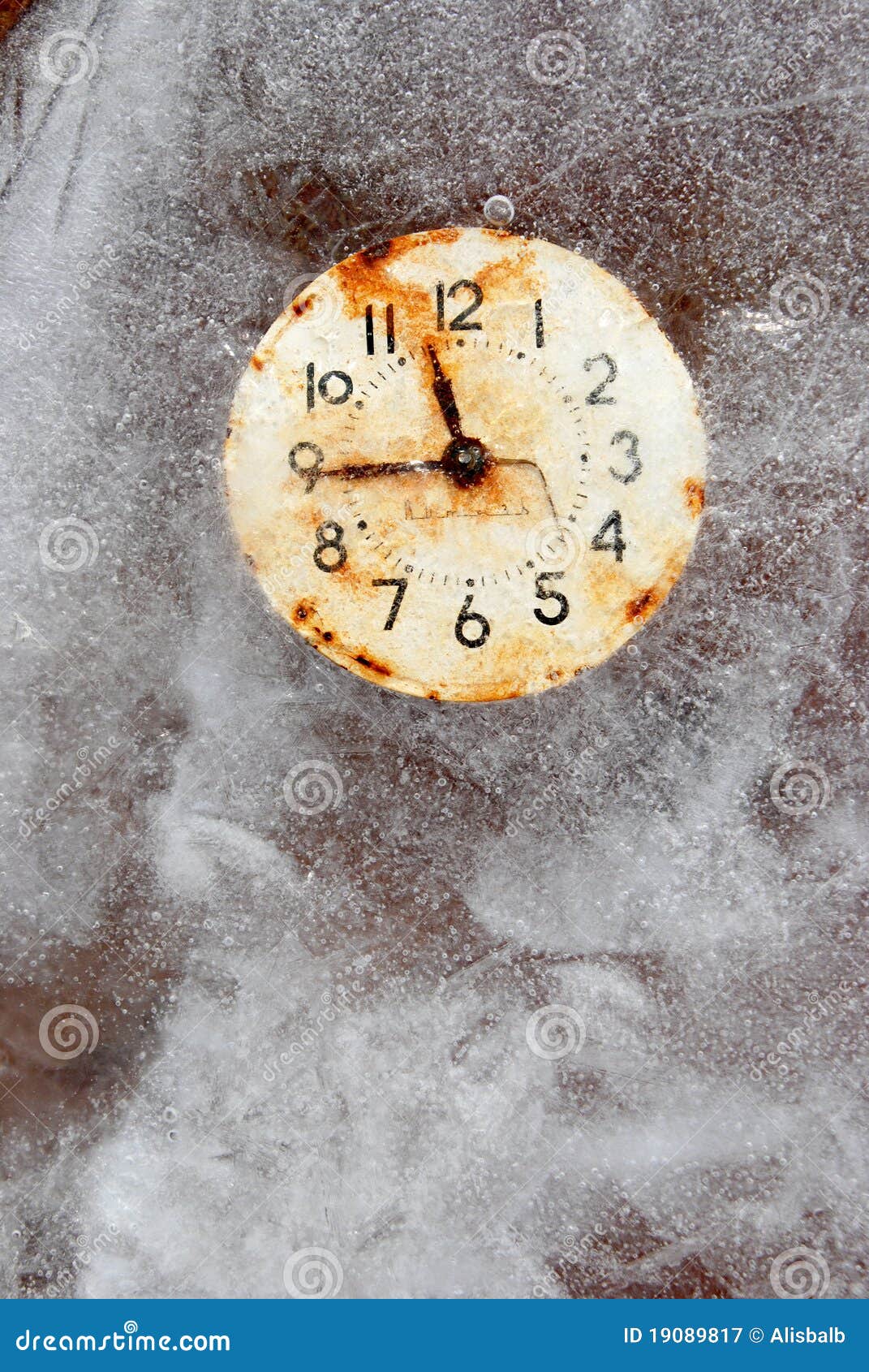 Time is Short - Time Symbol in Ice Stock Image - Image of vintage ...