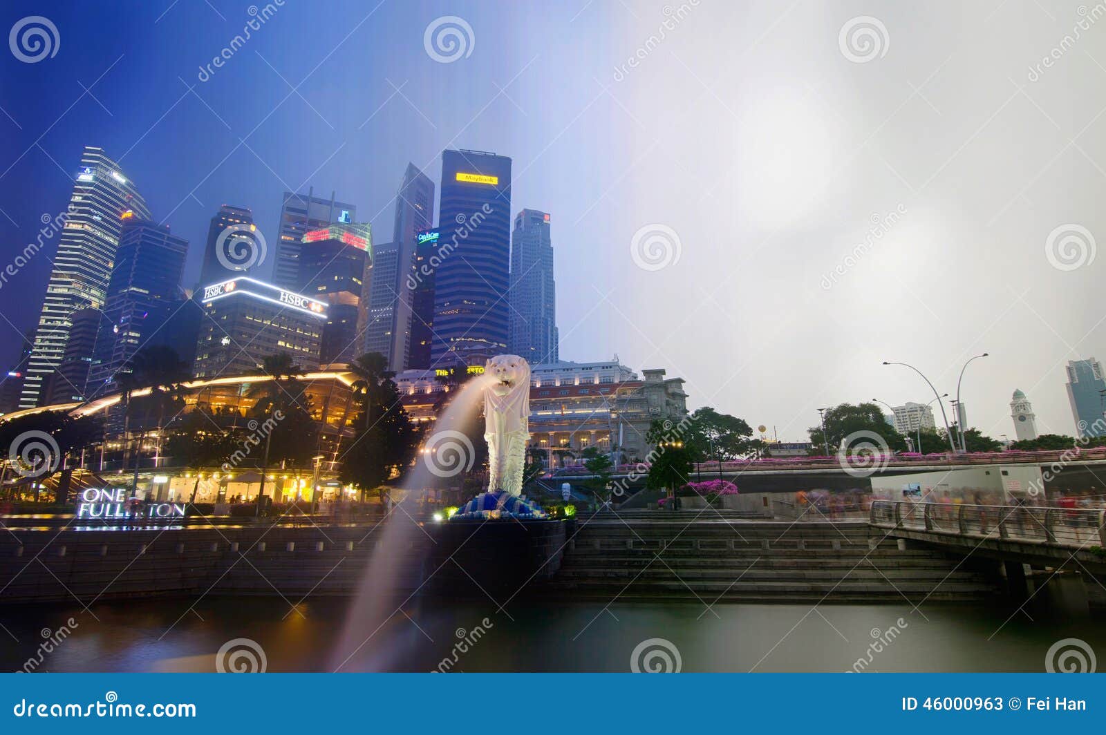 Time Slice of Singapore Marina Bay Editorial Stock Photo - Image of ...