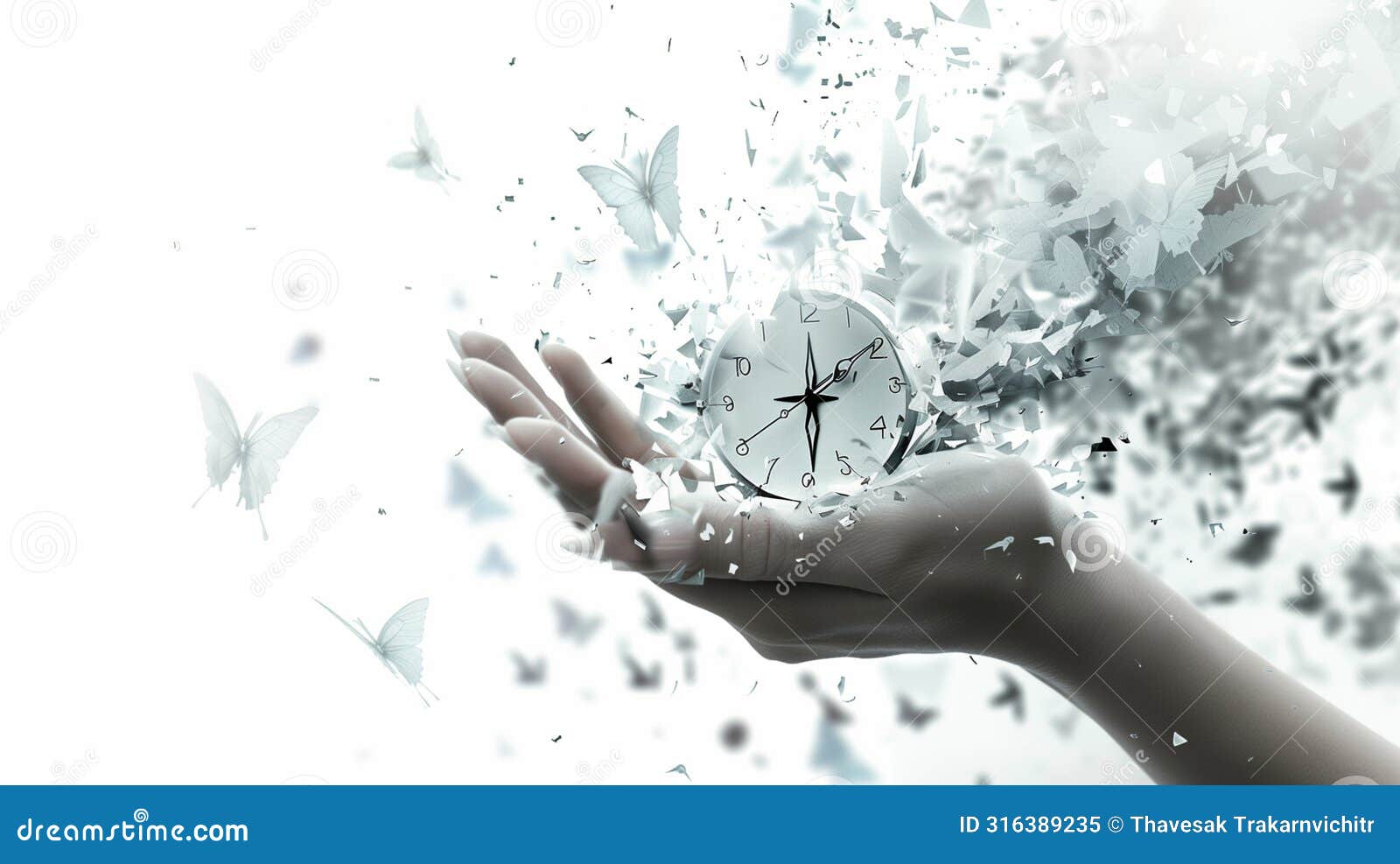 Time Slipping Away on White Background Stock Illustration ...