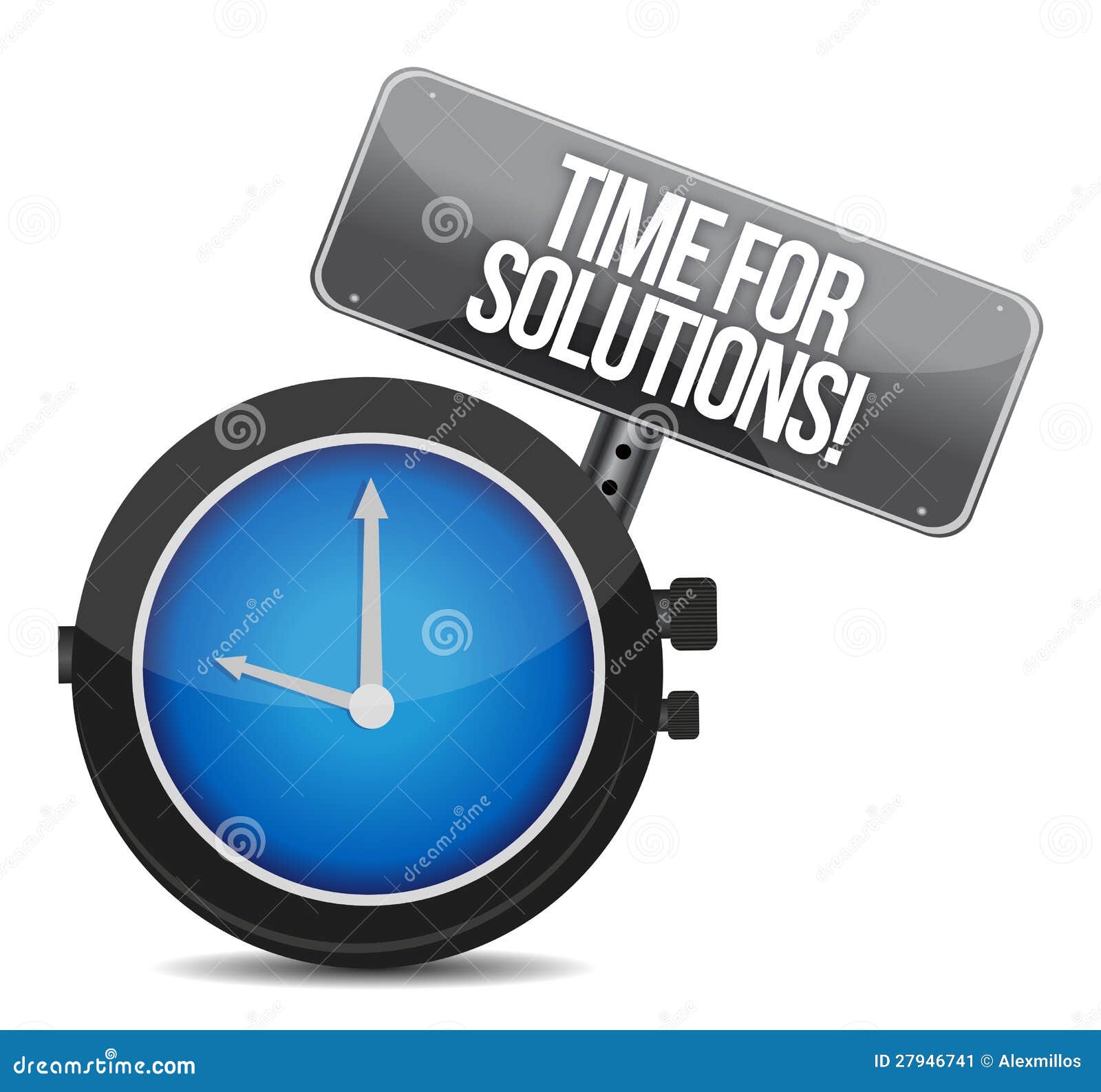 Time for solutions concept stock illustration. Illustration of industry ...