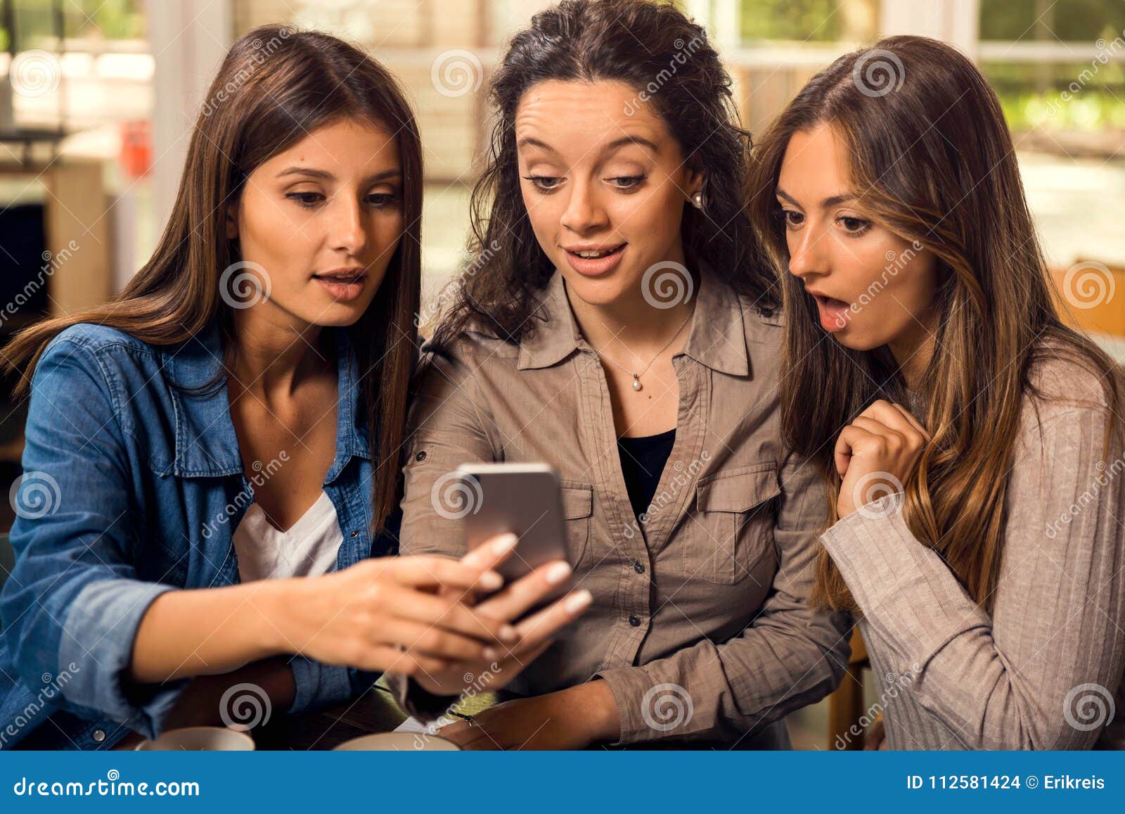 Time for some gossip stock photo. Image of portrait - 112581424