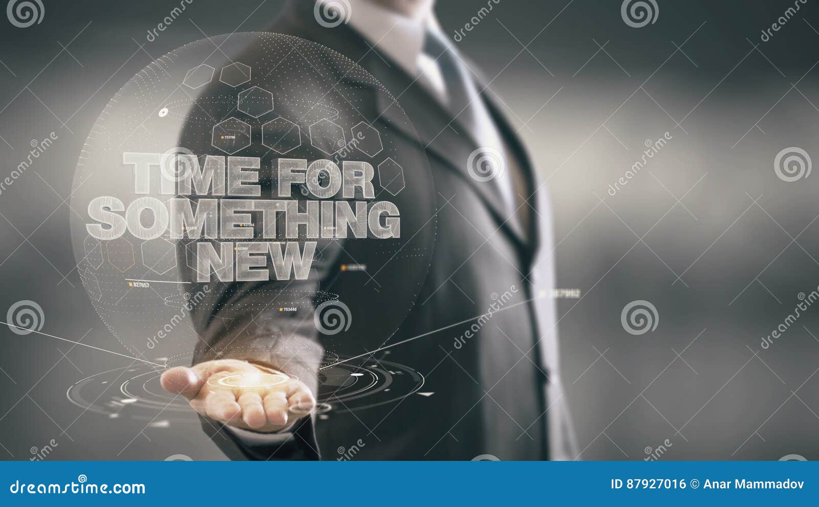 Time for Something New Businessman Holding in Hand New Technologies ... Time for Something New Businessman Holding in Hand New Technologies ...