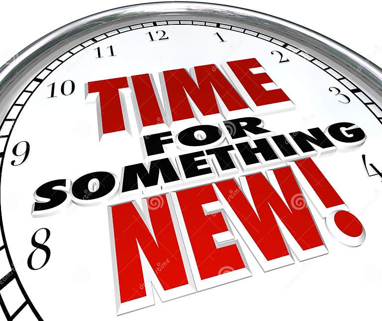 Time for Something New Clock Update Upgrade Change Stock Illustration ...