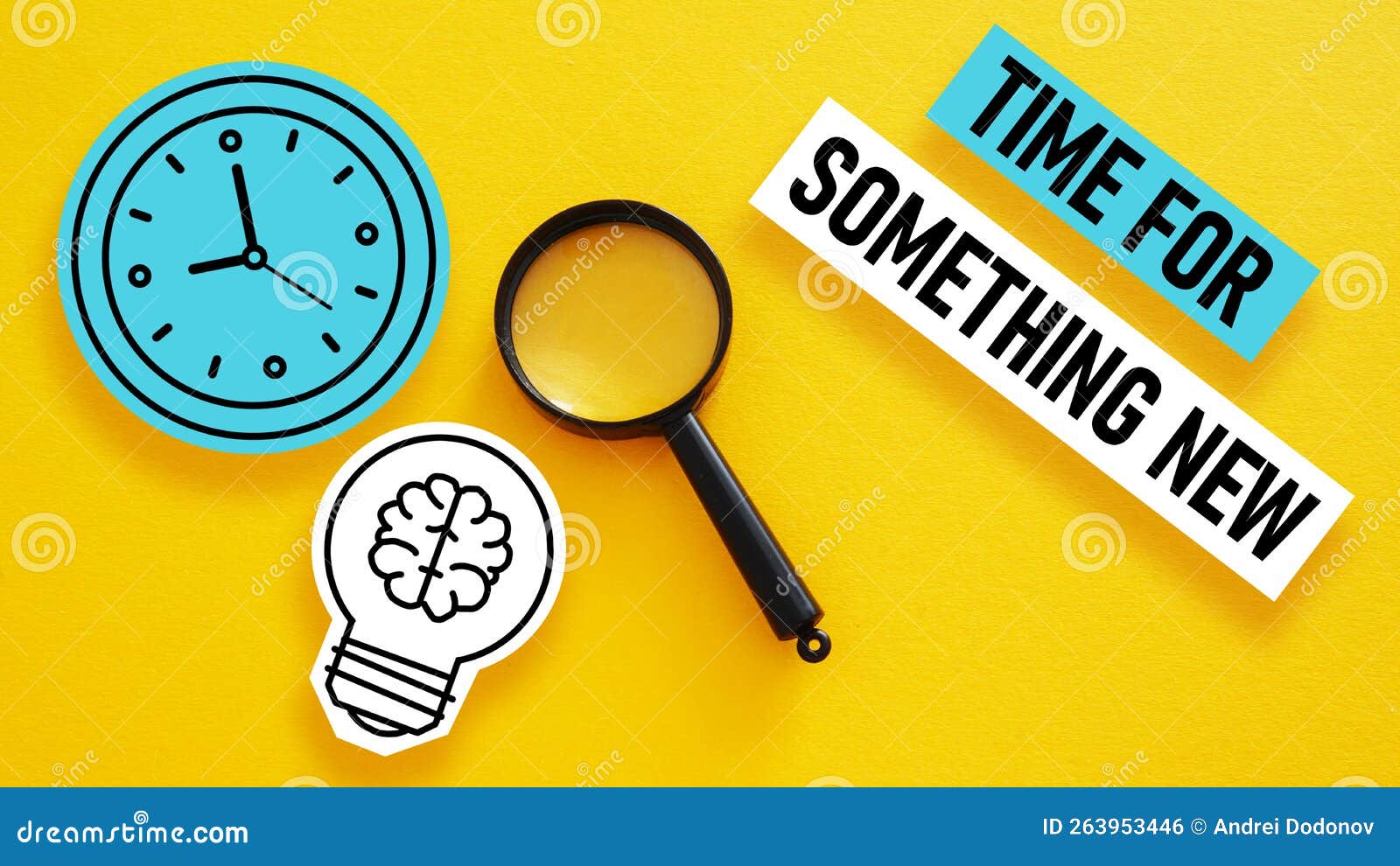 Time for Something New is Shown Using the Text Stock Photo - Image of ...