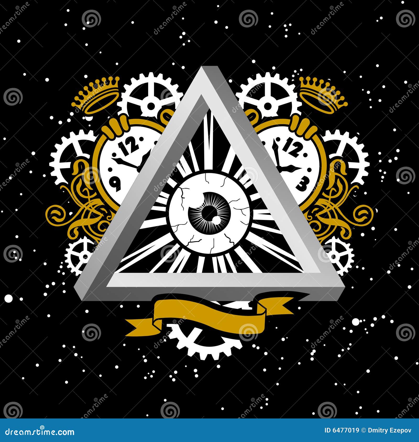 Time and Space stock vector. Illustration of icon, black - 6477019