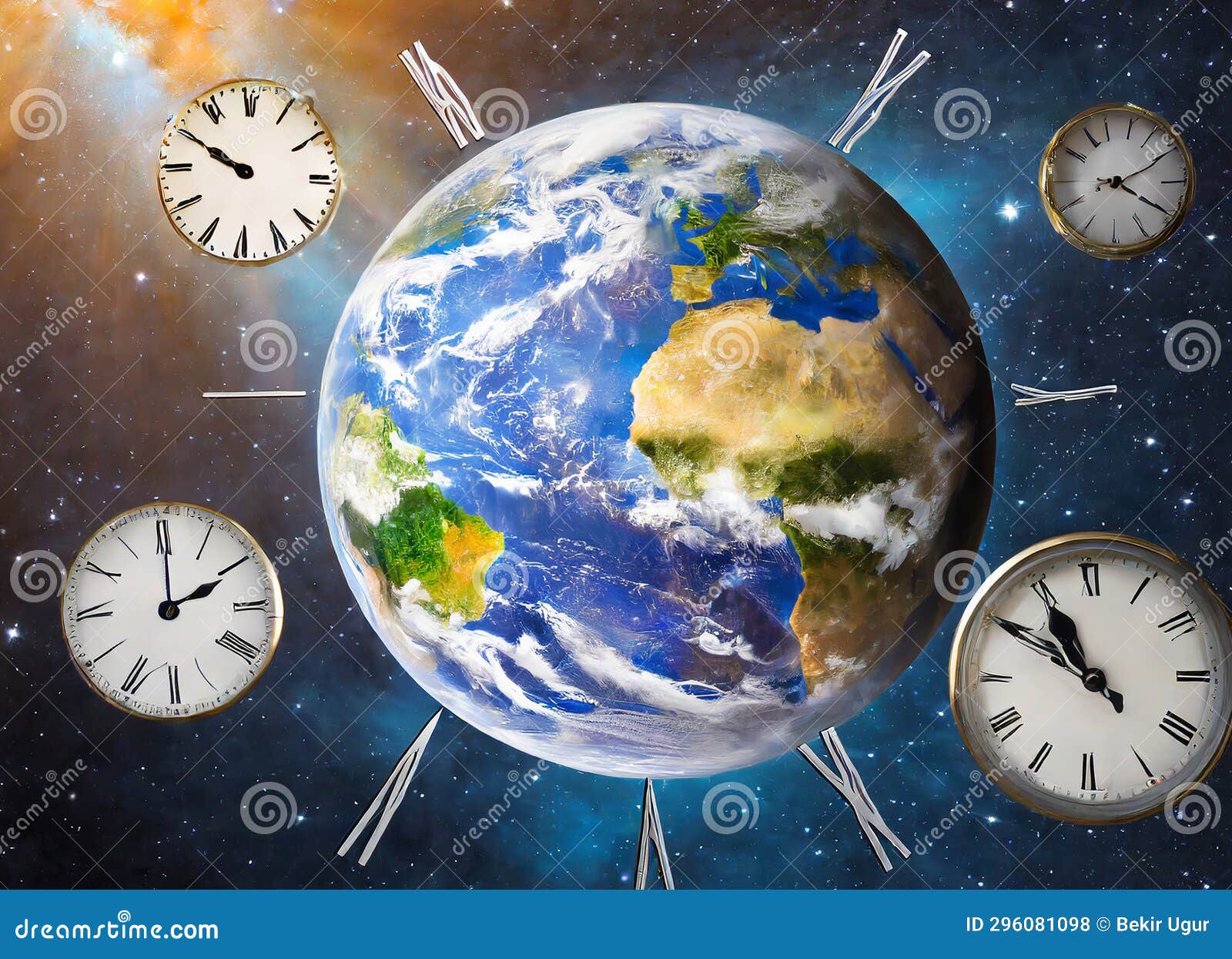 Time and space stock illustration. Illustration of clock - 296081098