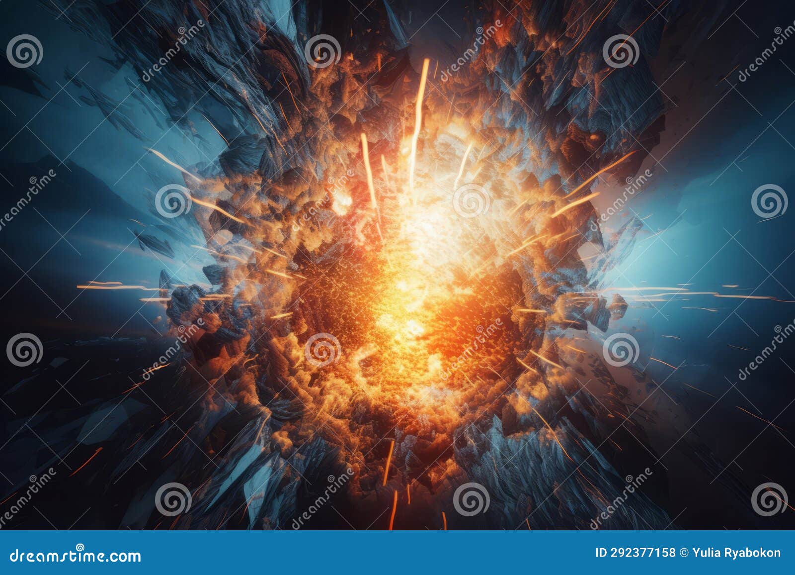 Time Space Explosion. Generate Ai Stock Photo - Image of nature ...