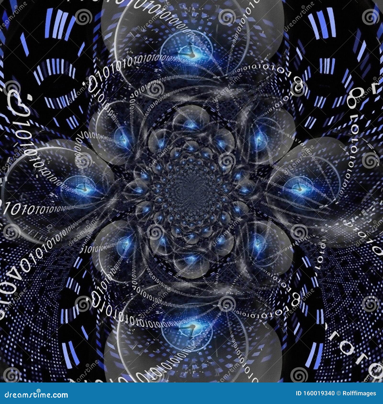 Digital fractal stock illustration. Illustration of data - 160019340